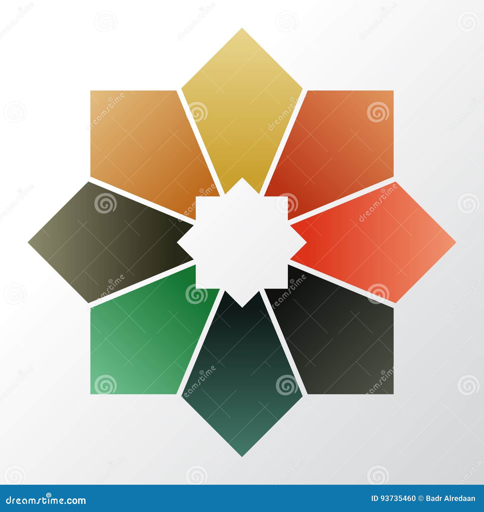 Infographic 8 Parts, Pieces, Sections, Options or Steps. Vector ...