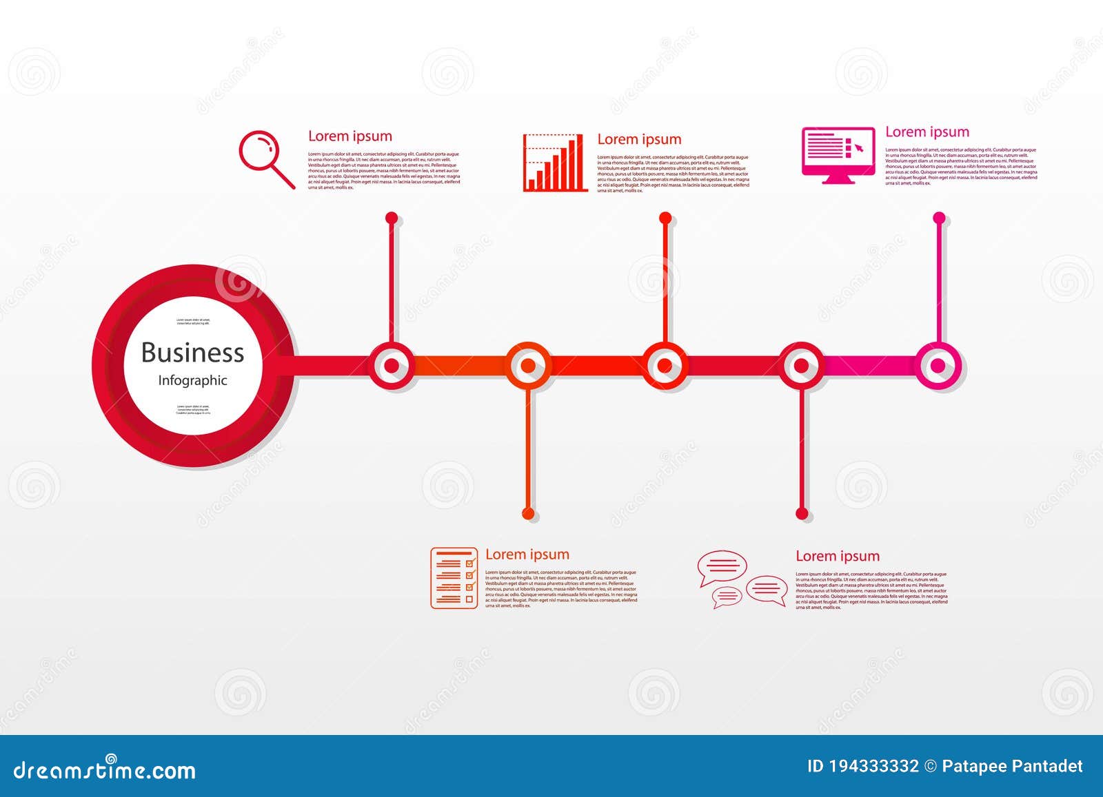 Infographic Pattern for Business Information,presentation.vector and ...