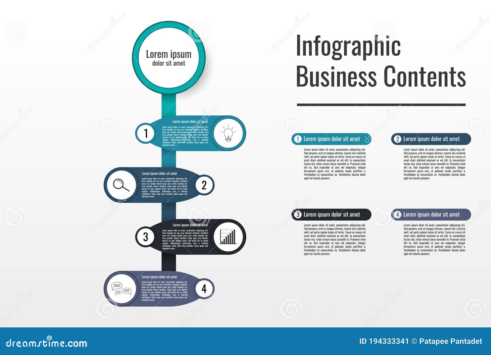 Infographic Pattern for Business Information,presentation.vector and ...