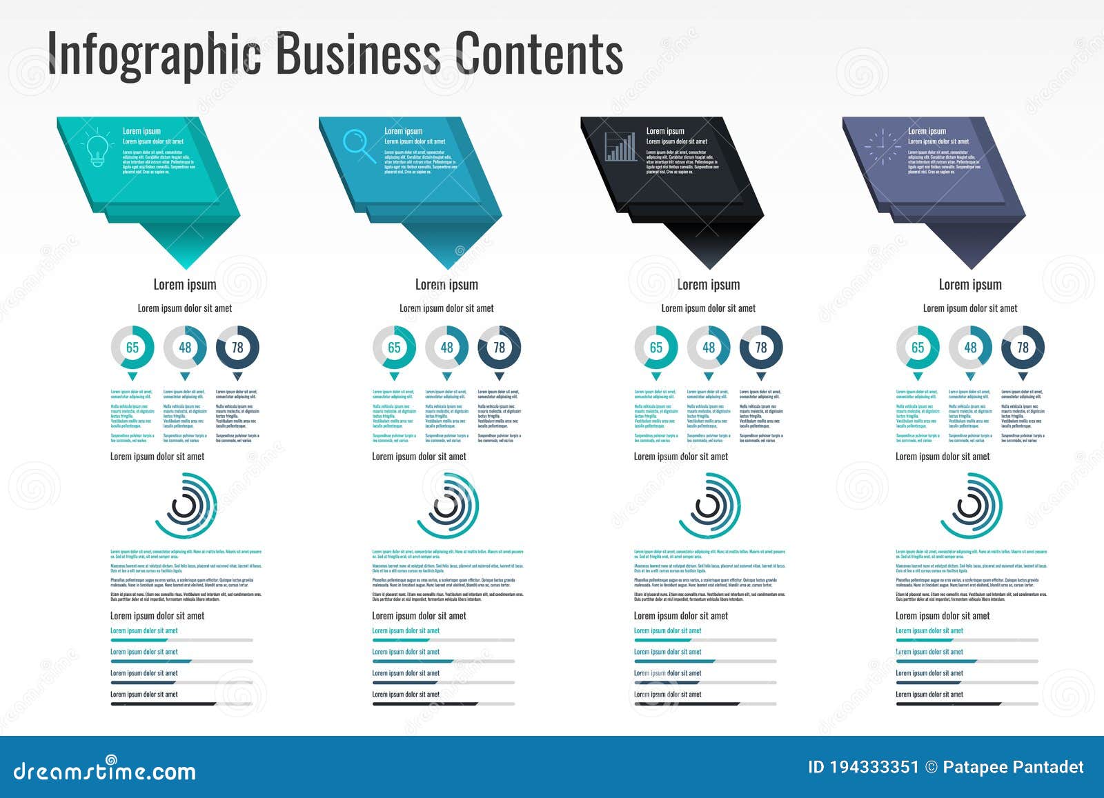 Infographic Pattern for Business Information,presentation.vector and ...