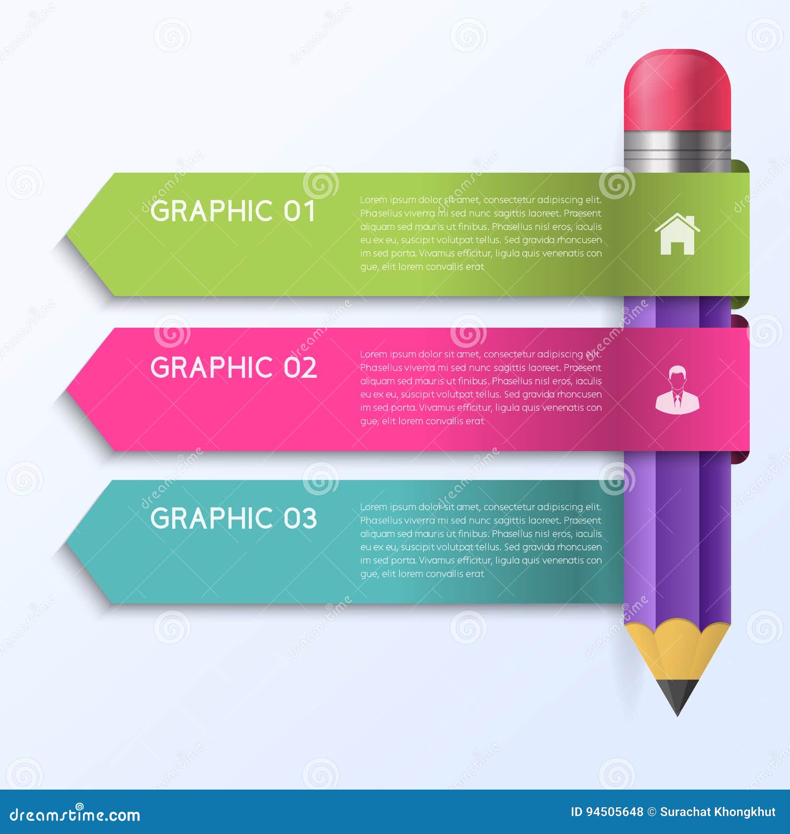 Infographic Pencil Design Template Vector Illustration | CartoonDealer ...