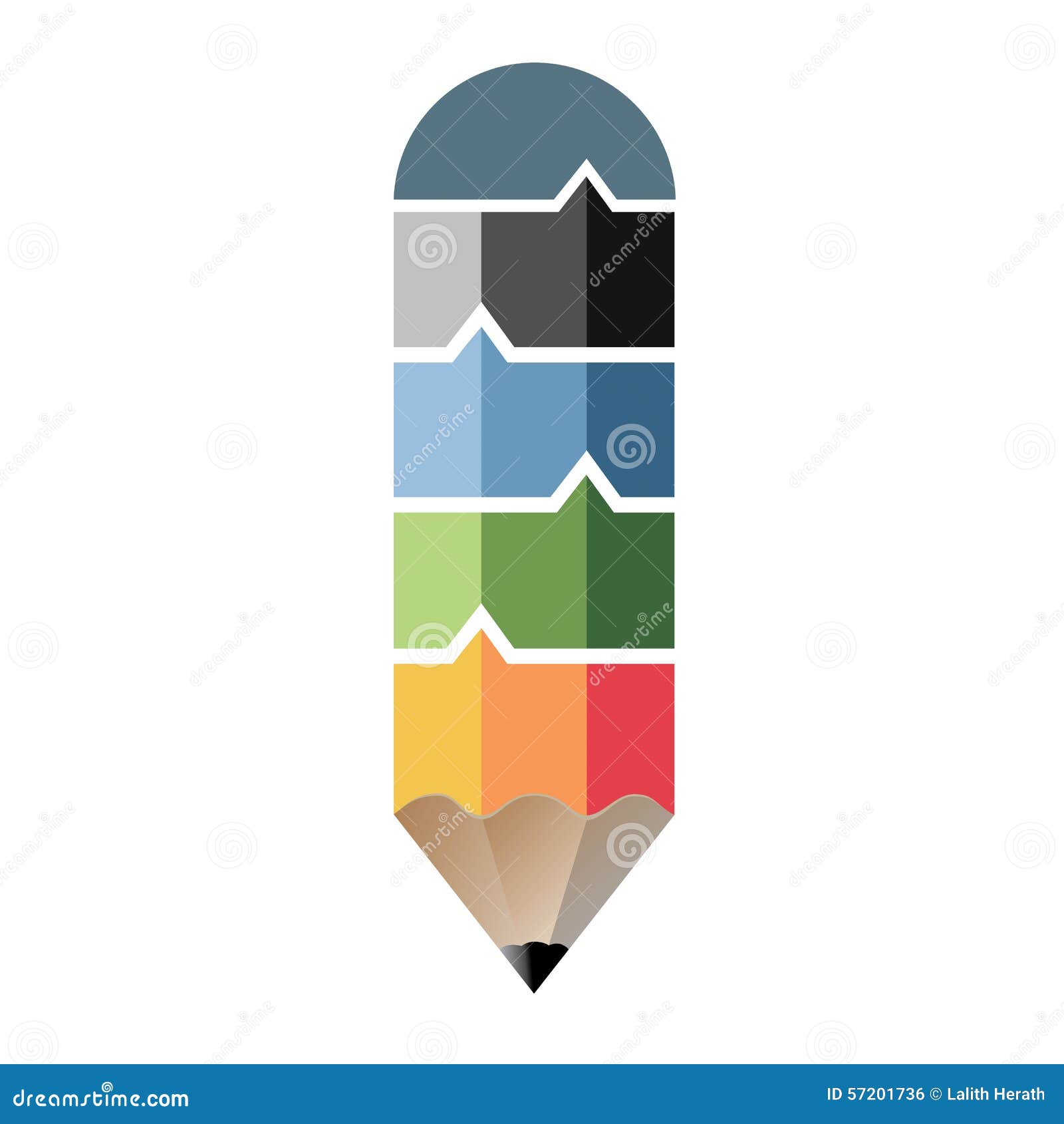 Infographic in Pencil Shape Concept Stock Vector - Illustration of ...