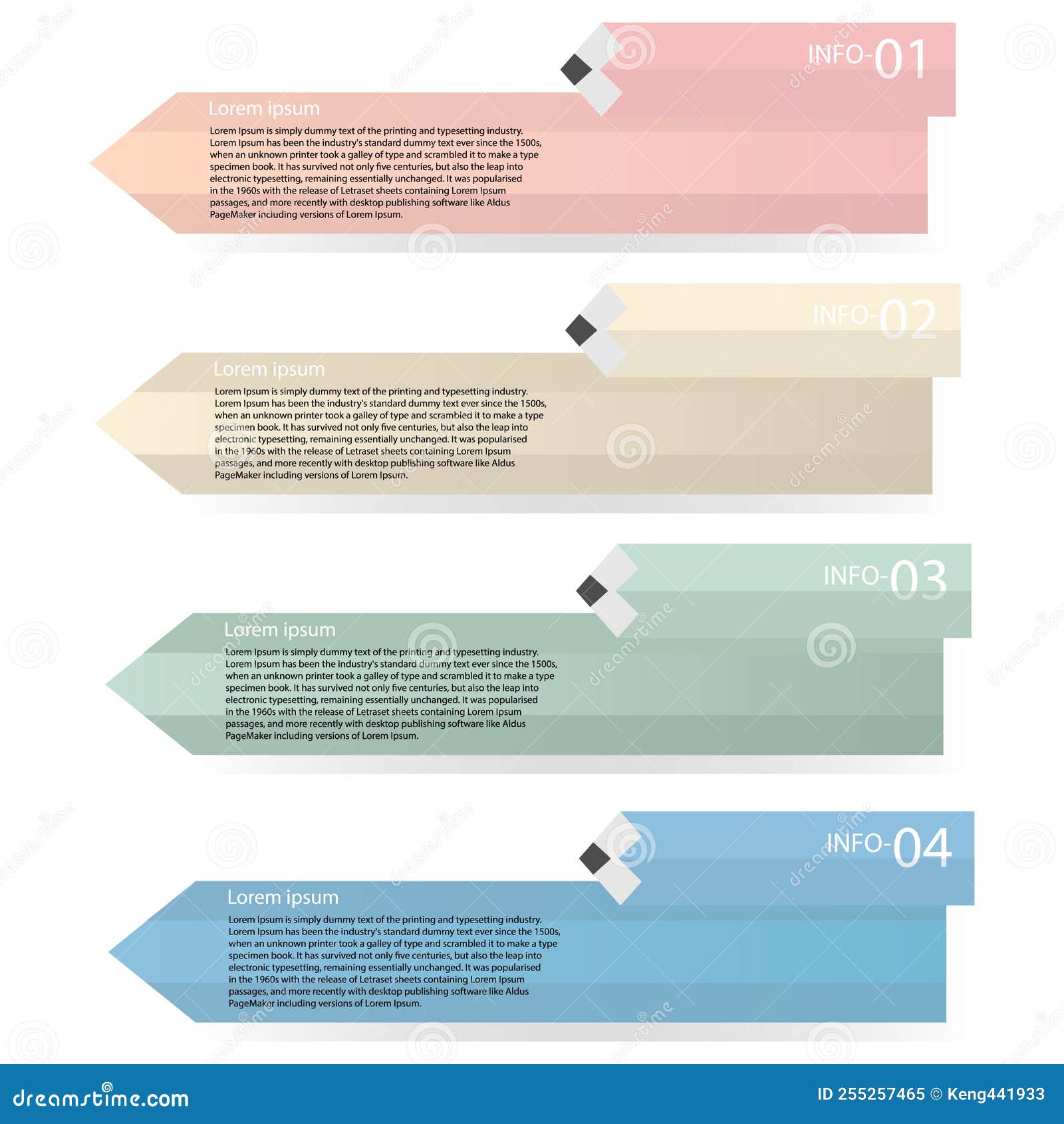 Infographic Pencil Shape and Idea Data Vector Template Process Concept ...