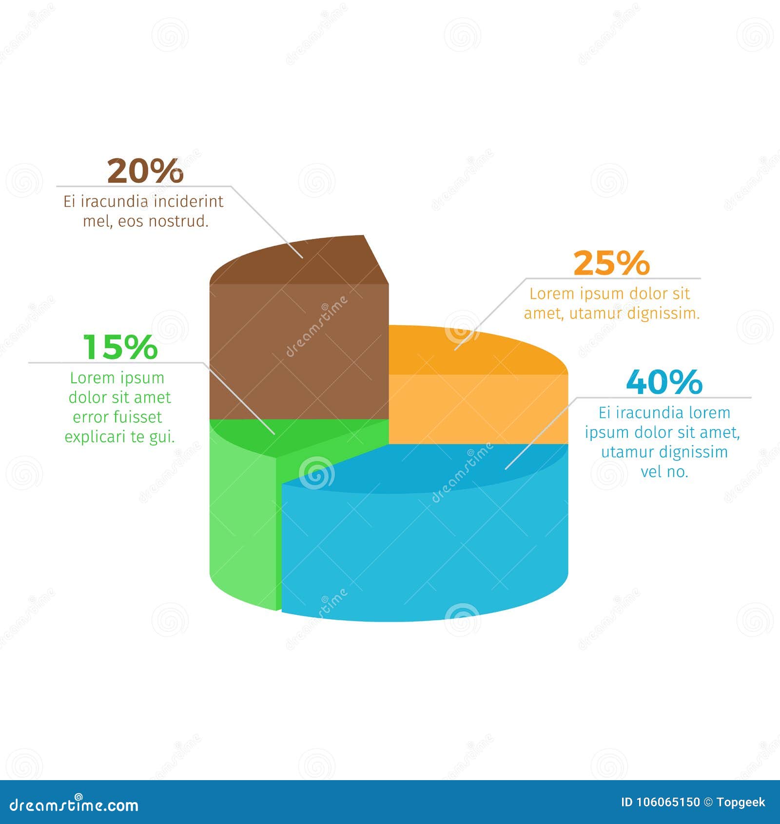 Infographic with Percentage on Vector Illustration Stock Vector ...