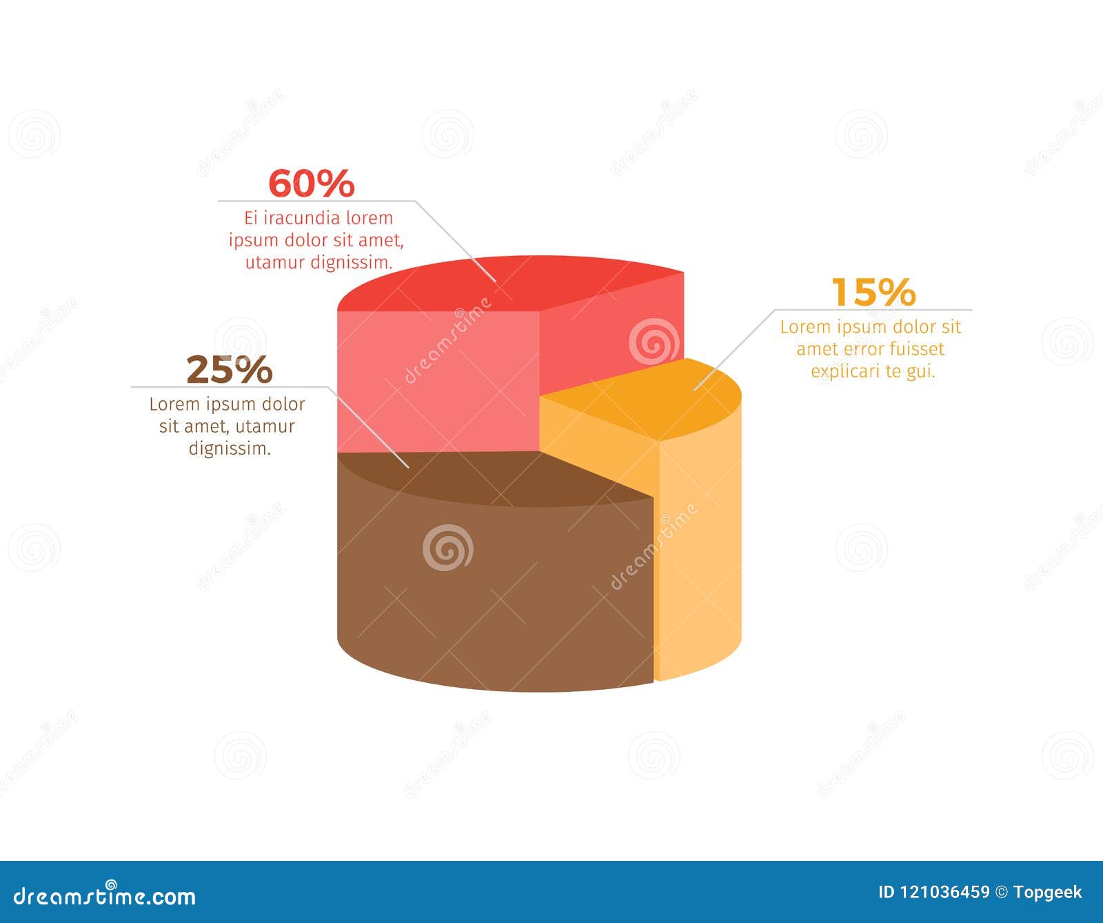 Infographic with Percentage on Vector Illustration Stock Vector ...