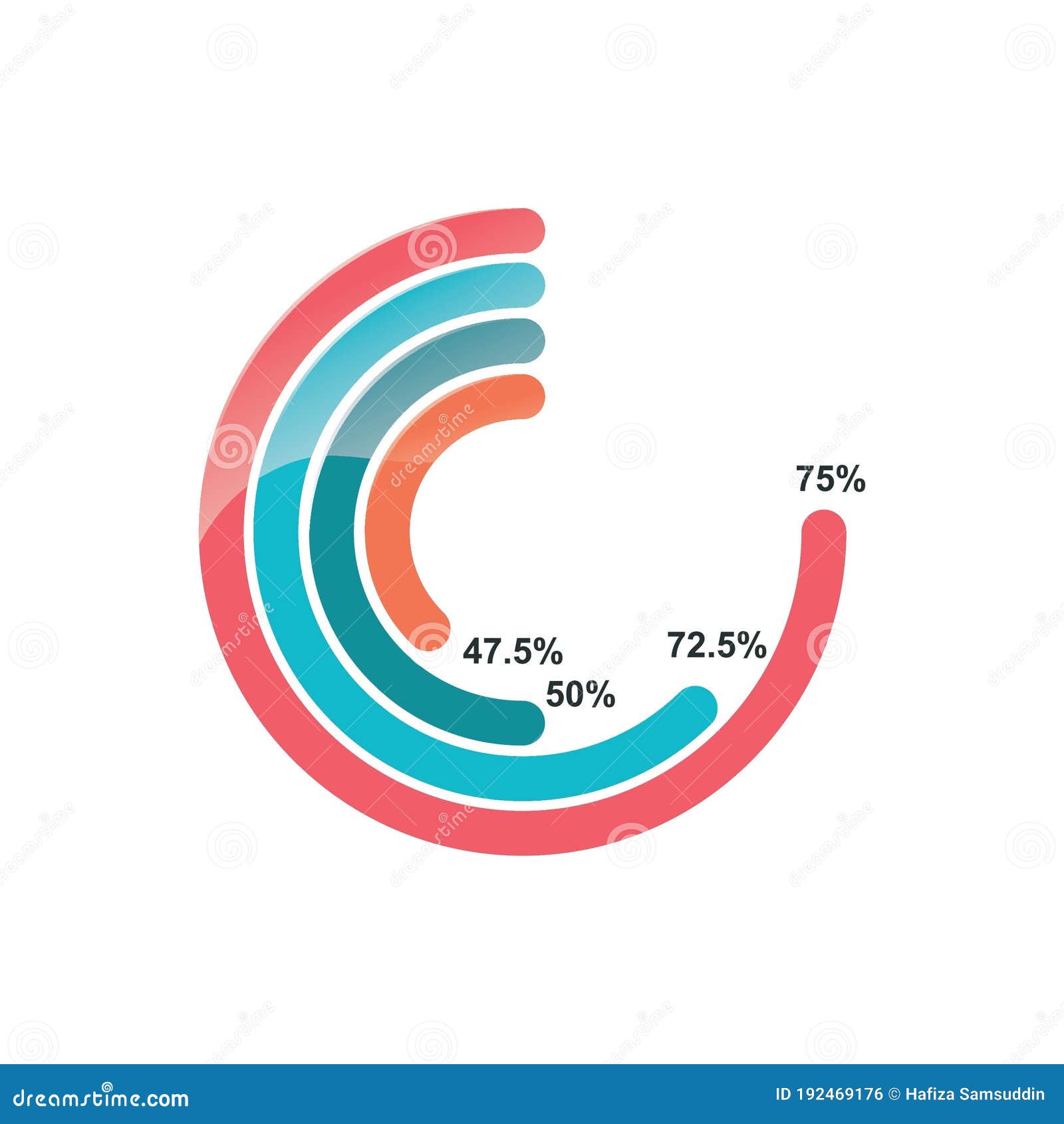 Infographic Percentage Element. Vector Illustration Decorative Design ...