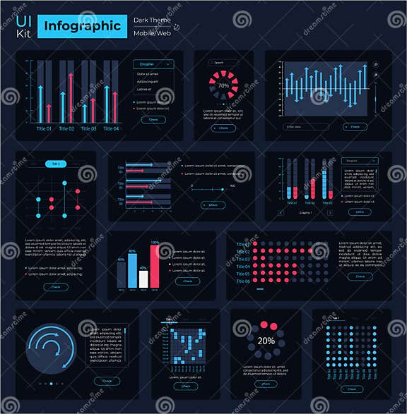 Infographic Performance UI Elements Kit Stock Vector - Illustration of mobile, navigation: 262174603