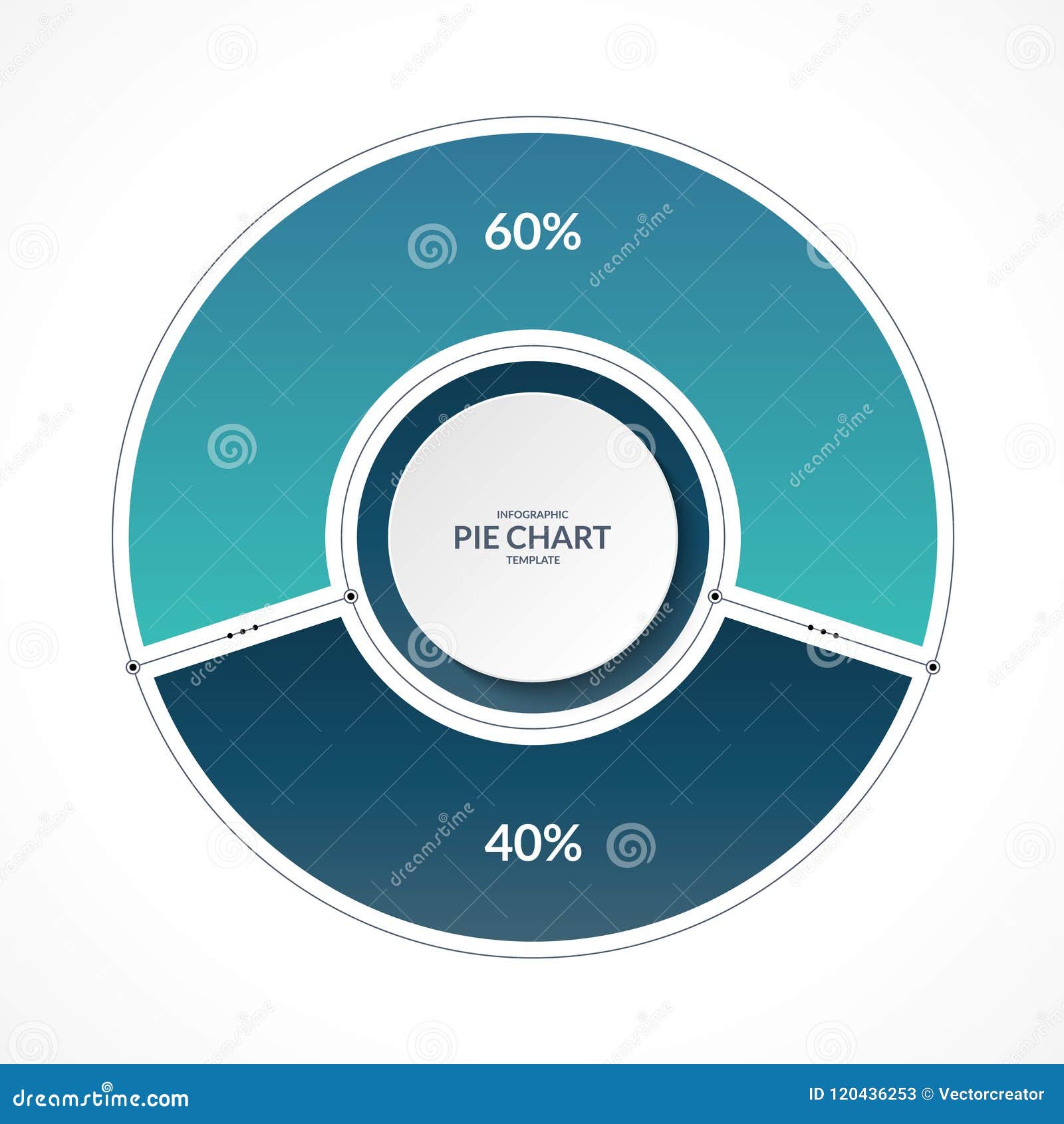 Infographic Pie Chart Circle in Thin Line Flat Style. Share of 60 and ... Infographic Pie Chart Circle in Thin Line Flat Style. Share of 60 and ...
