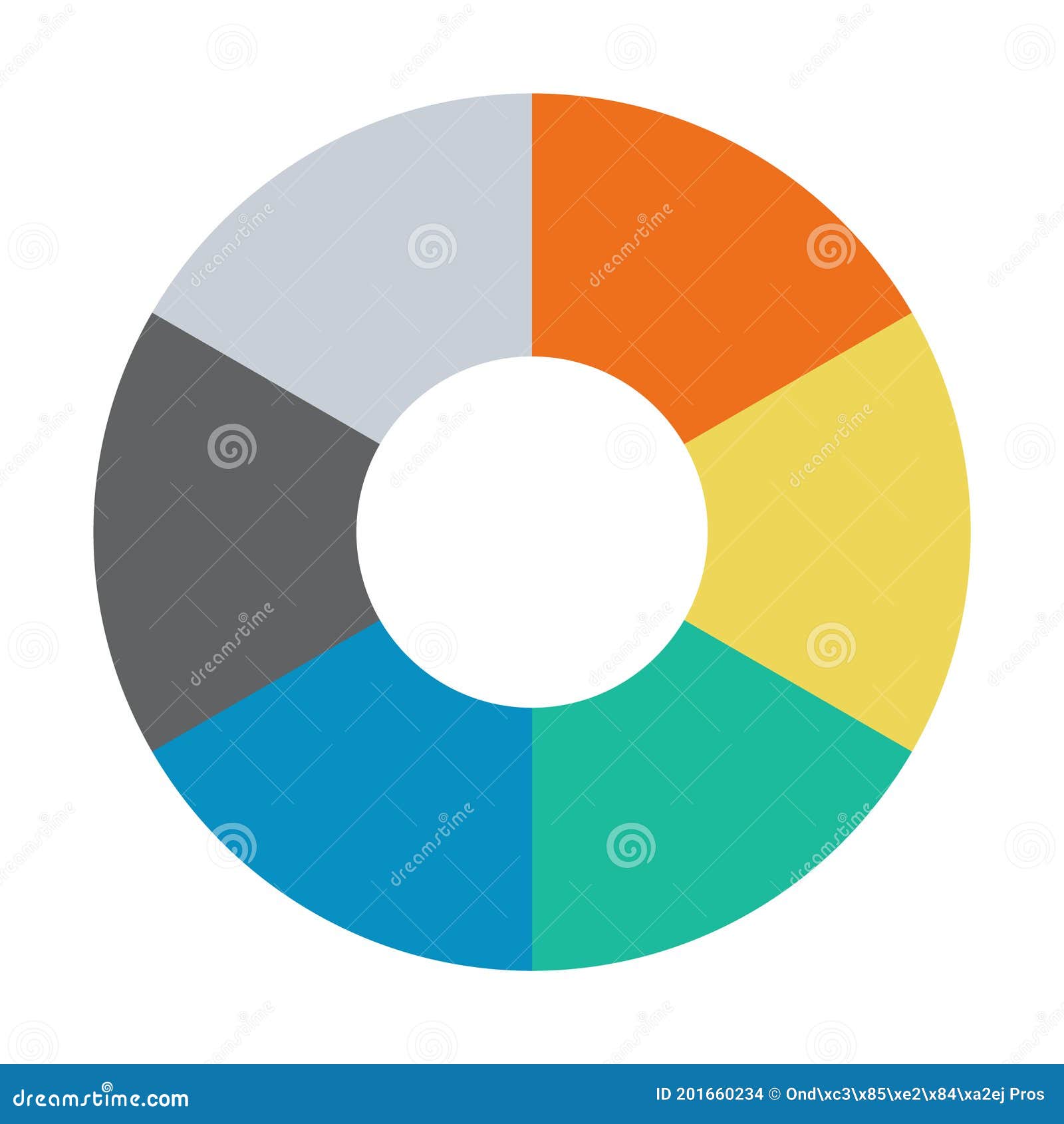 Infographic Pie Chart. Cycle Presentation Diagram 6 Section Stock ...