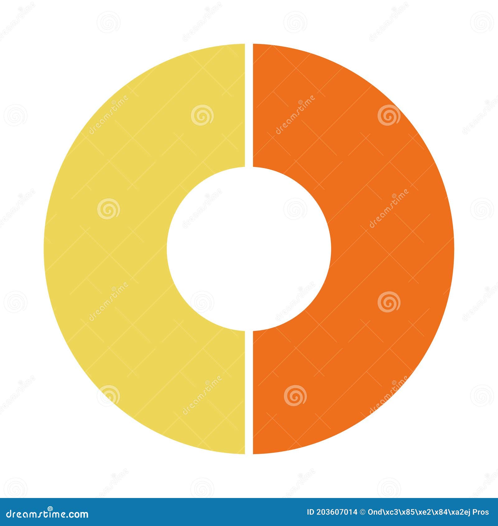 Infographic Pie Chart. Cycle Presentation Diagram 2 Section. Vector ...