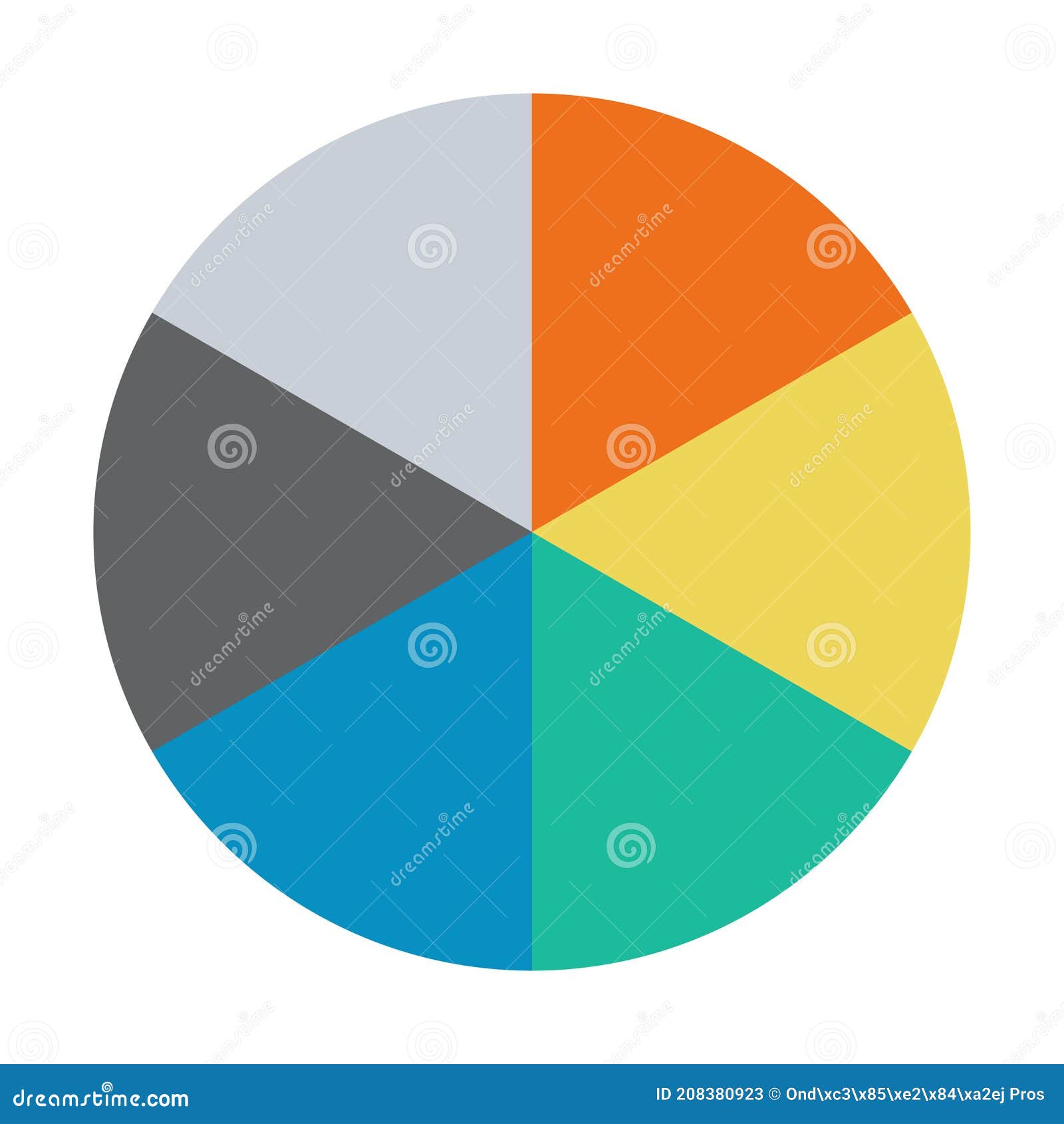 Infographic Pie Chart. Cycle Presentation Diagram 6 Section Stock ...
