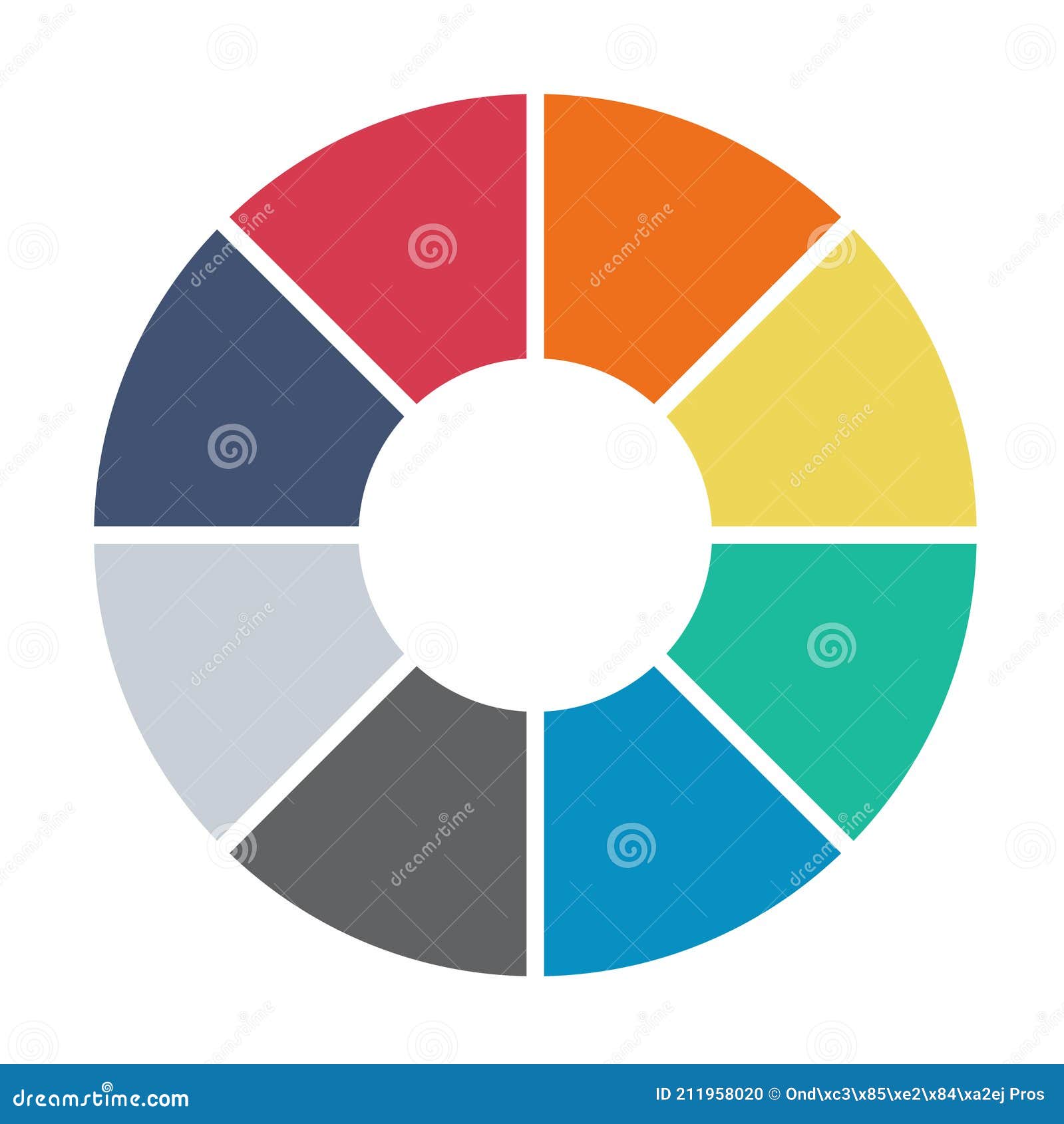 Eighths Pie Chart 8 8