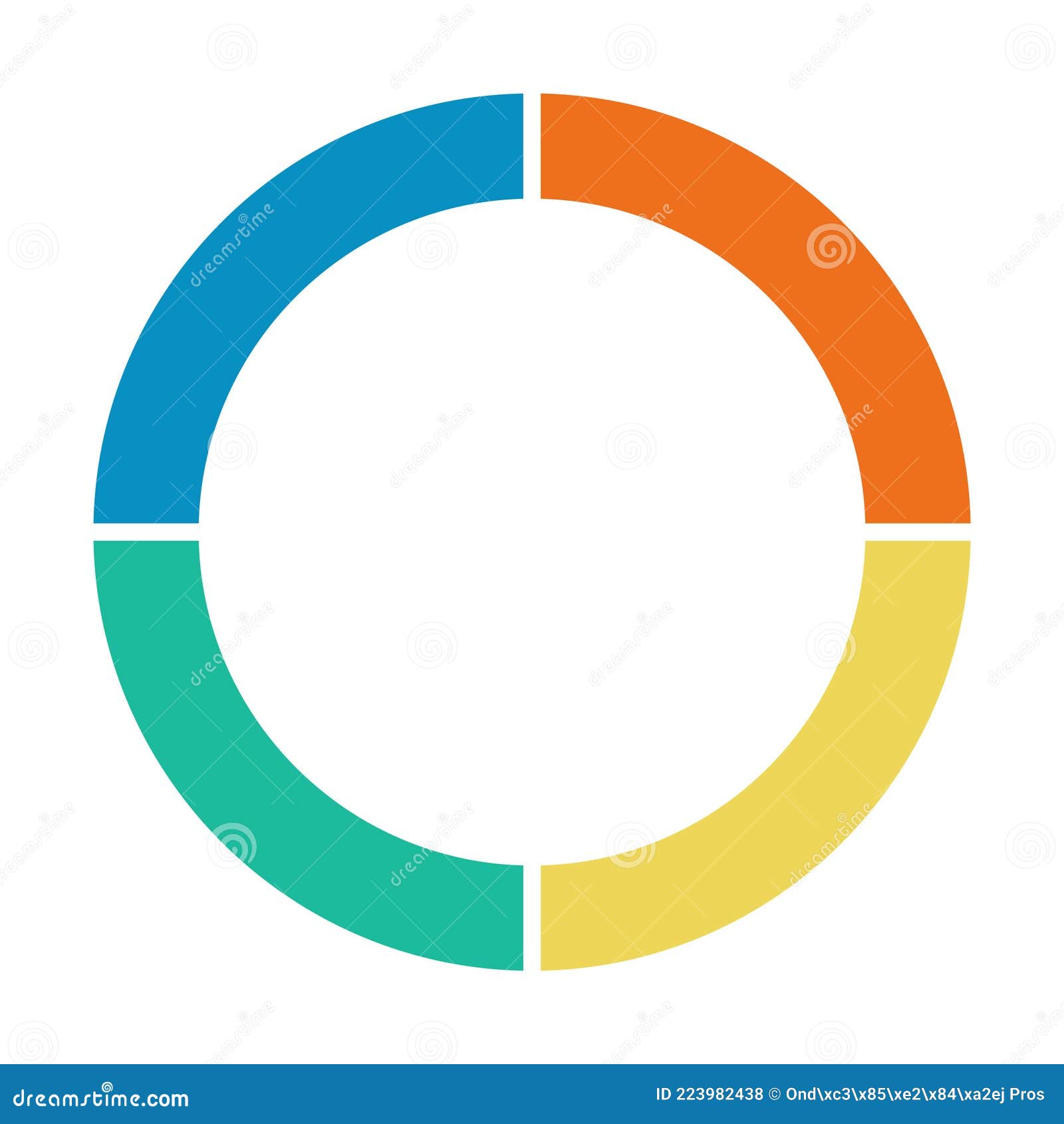 Infographic Pie Chart. Cycle Presentation Diagram 4 Section. Vector ...