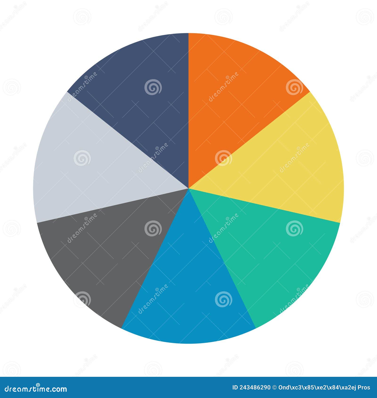 Infographic Pie Chart. Cycle Presentation Diagram 7 Section Stock ...