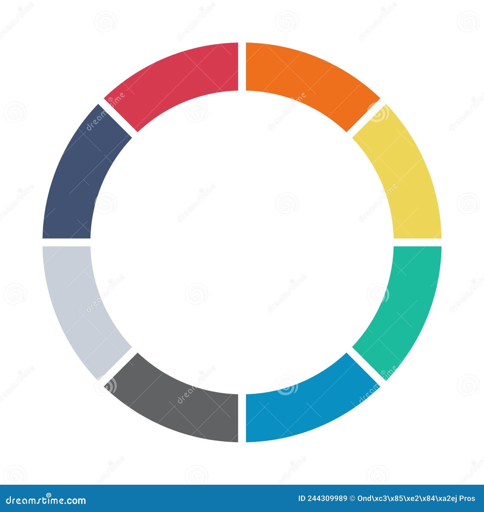 Infographic Pie Chart. Cycle Presentation Diagram 8 Section. Vector ...