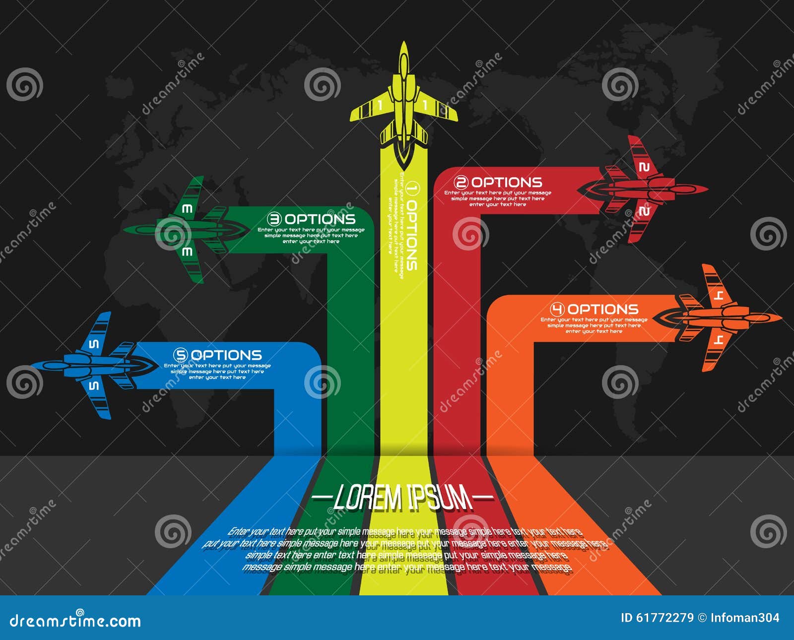 Infographic Plane Vector Illustration Business Travel. Airplane ...