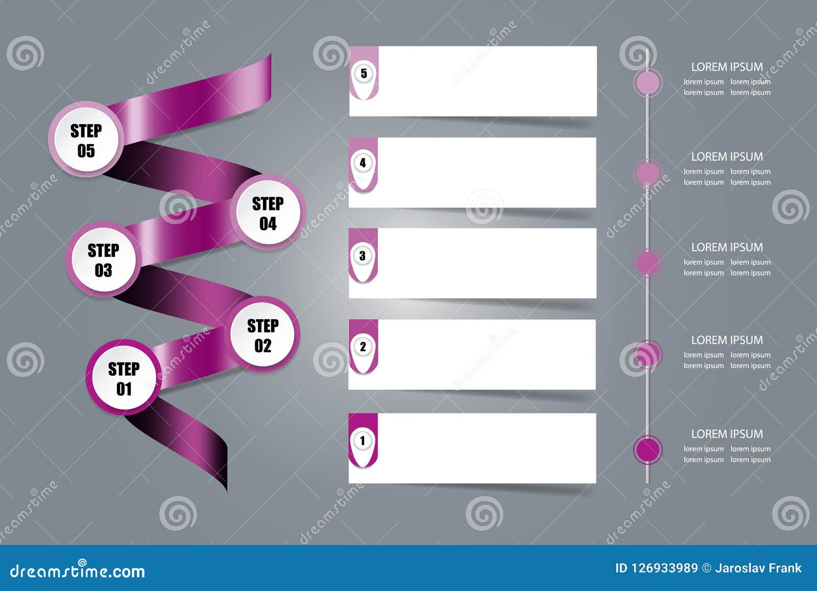 Infographic Presentation Vector In Purple Color | CartoonDealer.com ...