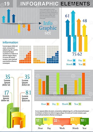 INFOGRAPHIC Presentation Template Graph Pie Stock Vector - Illustration ...