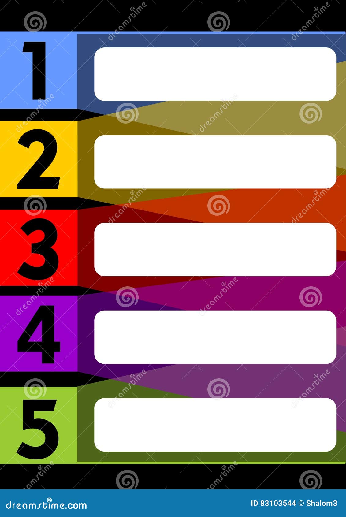 Infographic Presentation Template of the Working Process in Five Steps ...