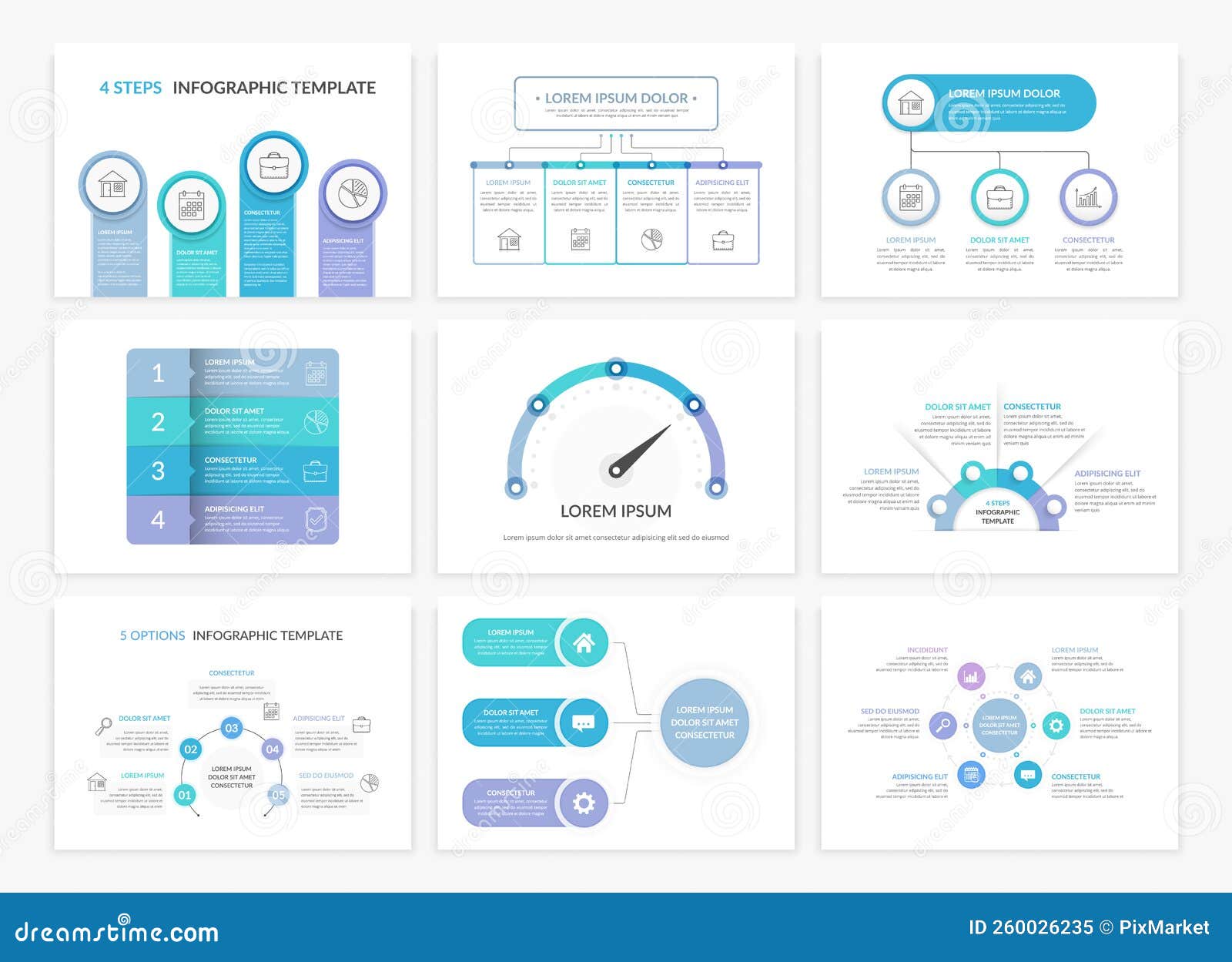 Infographic Presentation Templates Stock Vector - Illustration of ...
