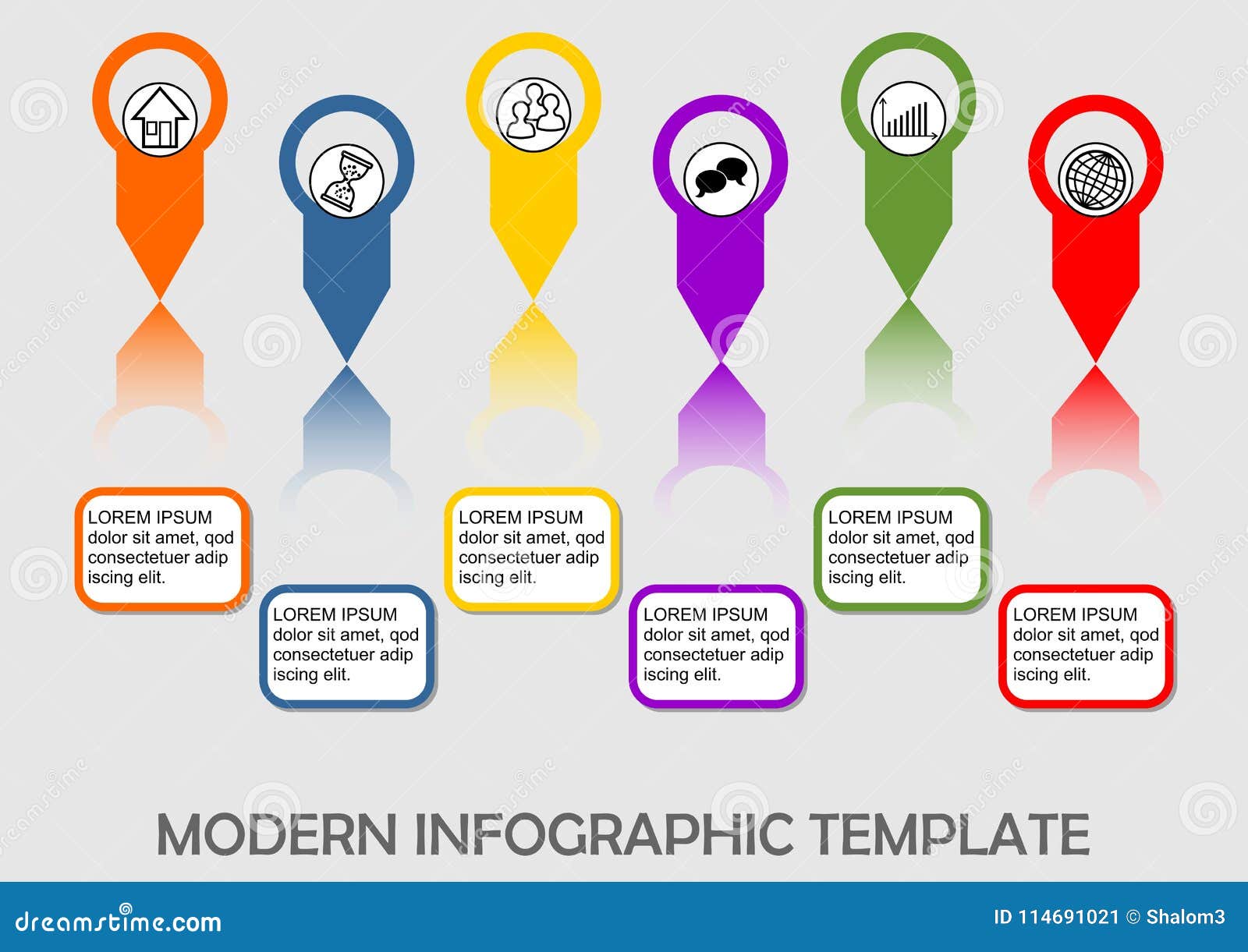 Infographic Process Visualization Template, Abstract Vector with ...