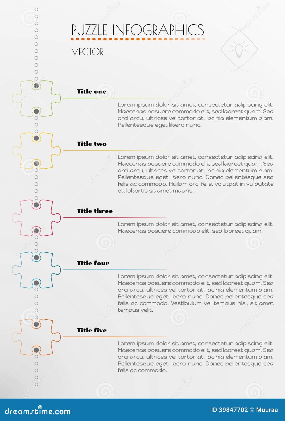 Puzzle Timeline, Table, Schedule, Template, Infographic Vector ...