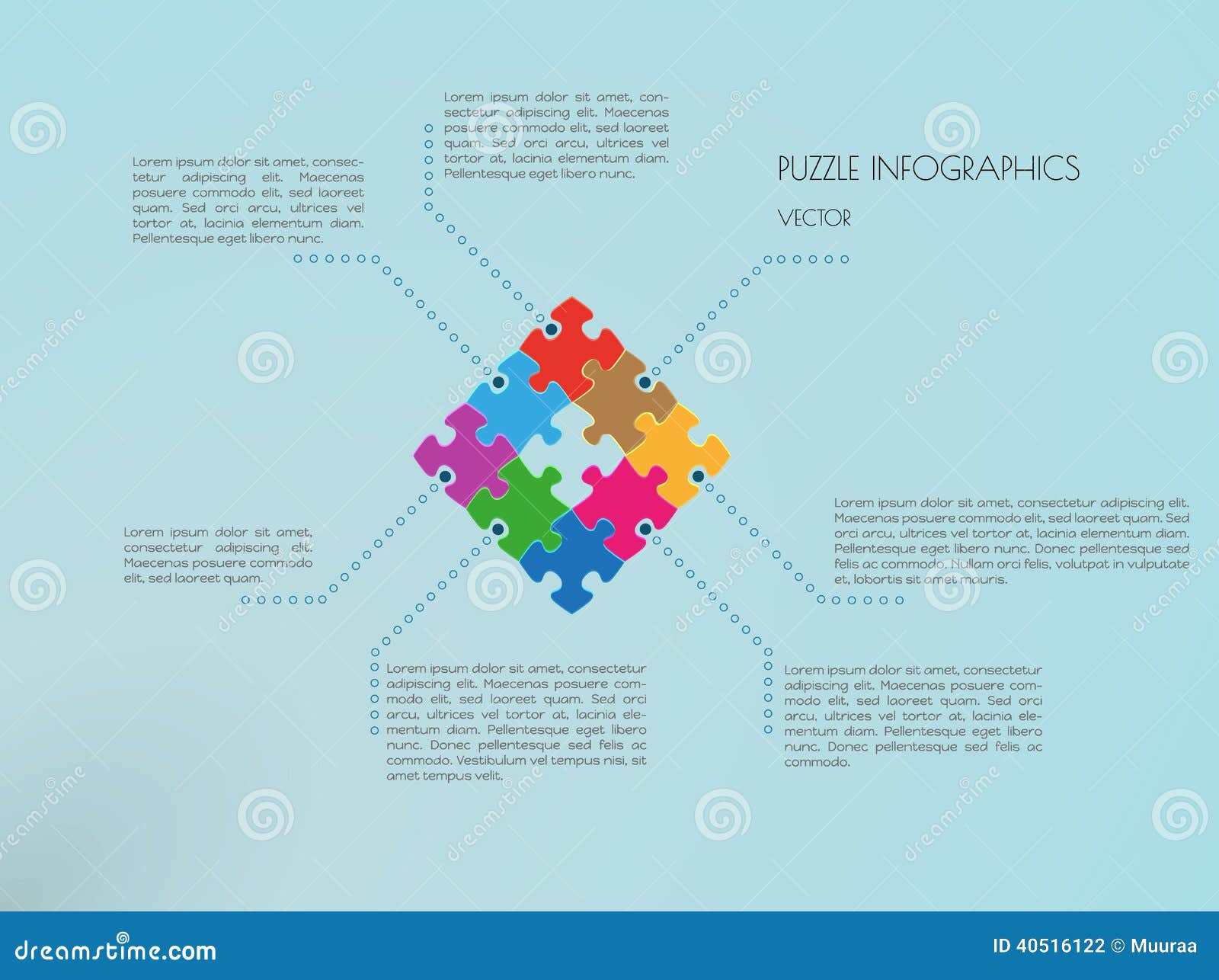 Infographic puzzle vector stock vector. Illustration of banner - 40516122