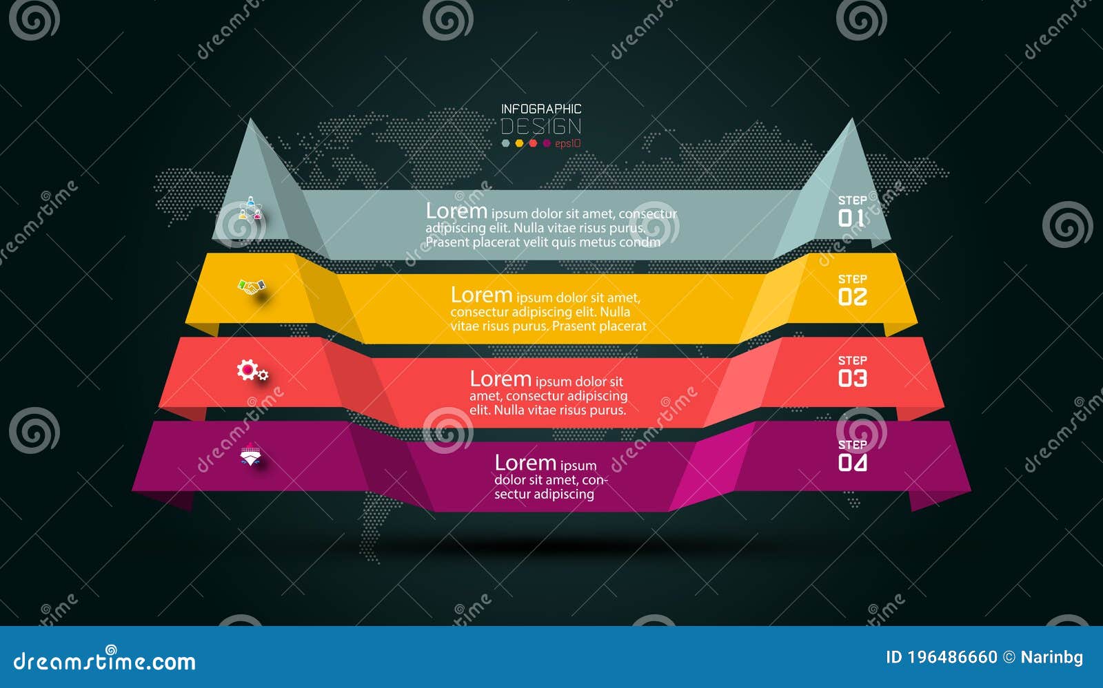 Pyramid Modern Design Can Use for Steps Work Process and Report of ...