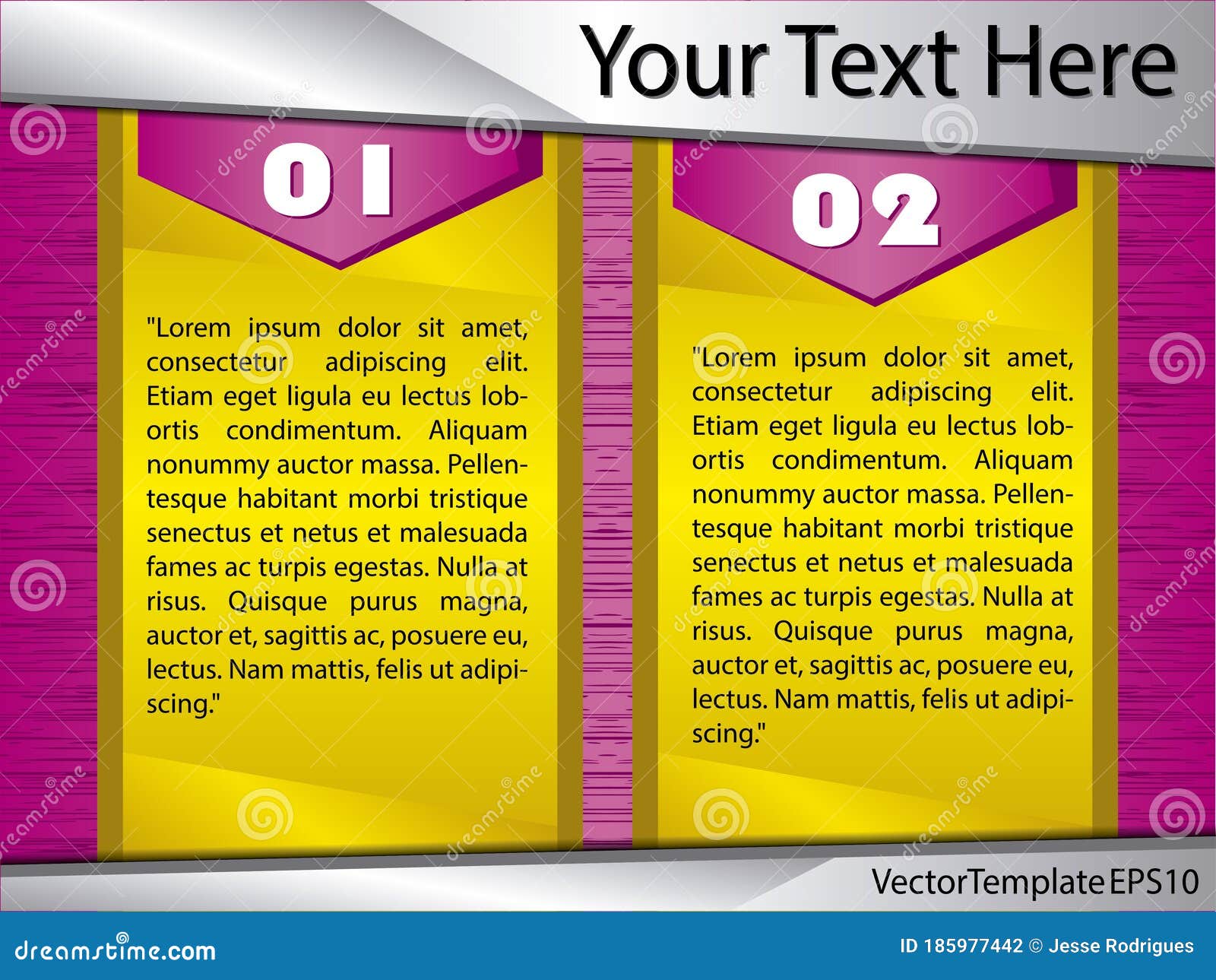 Infographic with Realistic Metallic Texture. Vector in High Quality ...