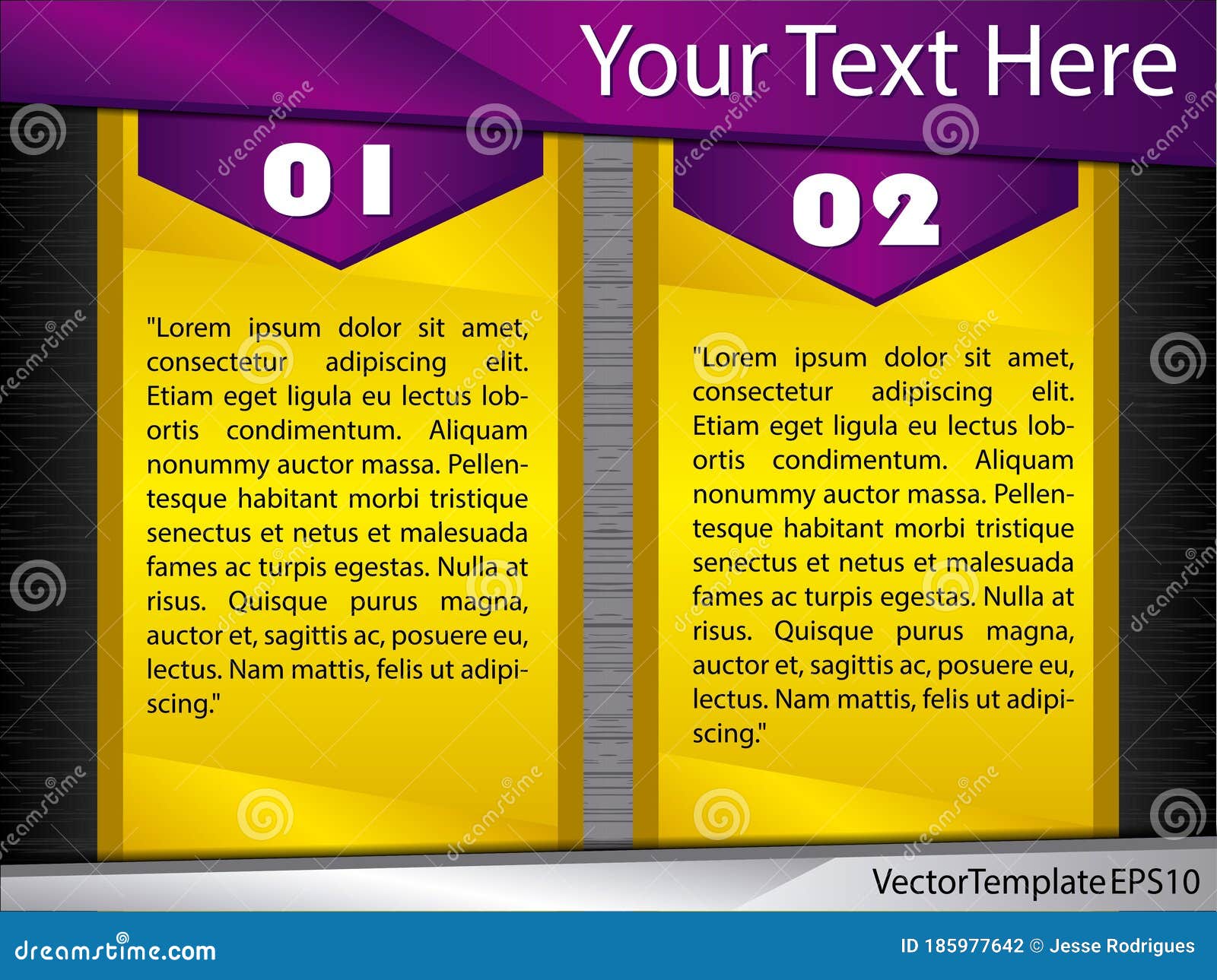 Infographic with Realistic Metallic Texture. Vector in High Quality ...