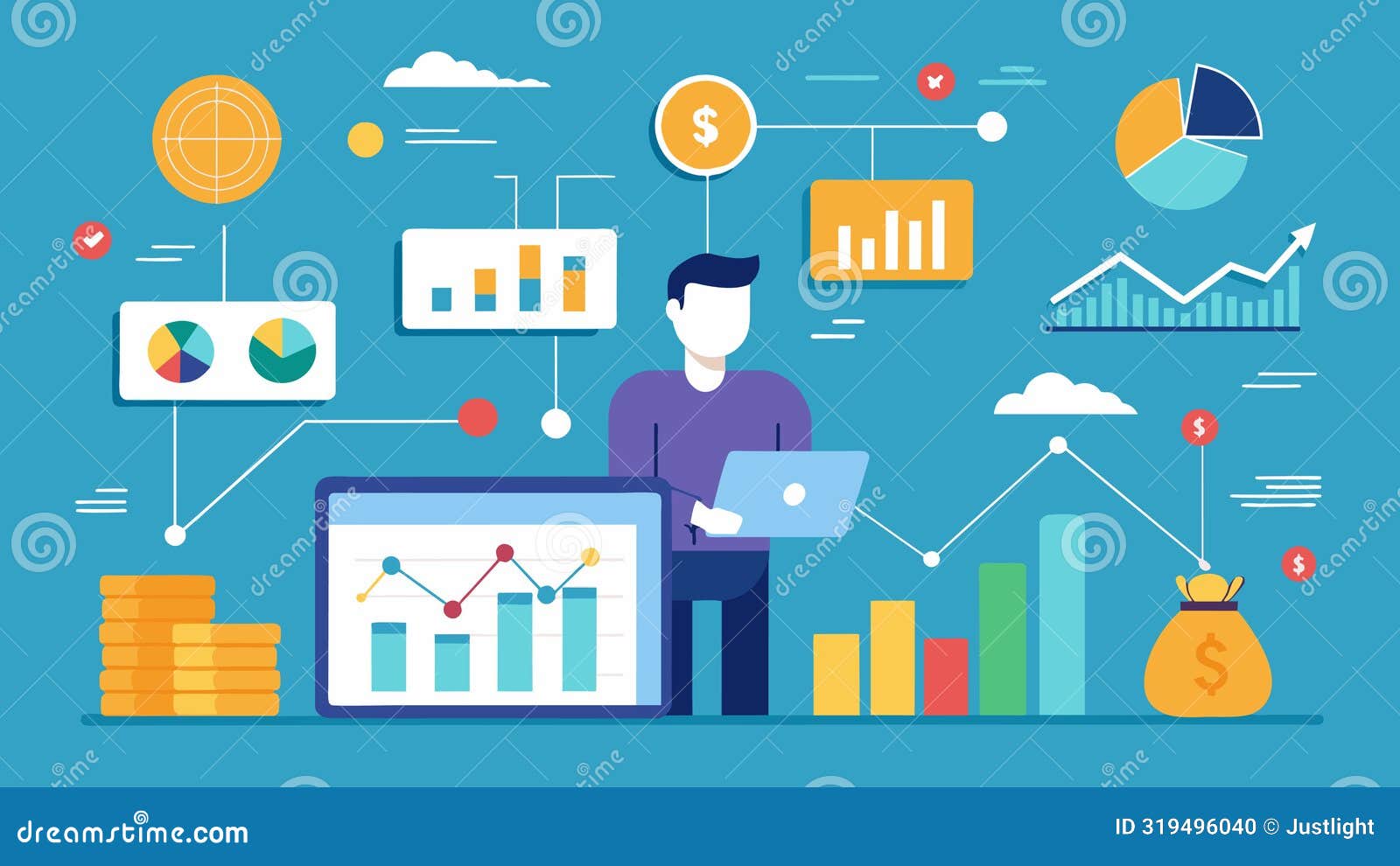 An Infographic with Realtime Data on Market Performance and Trends ...