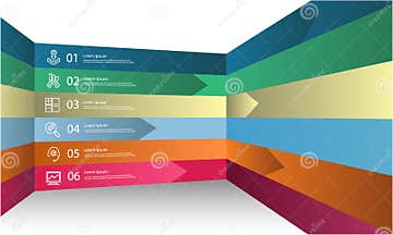 Infographic Rectangle Shape Data Vector Template Process Concept Step for Strategy and ...