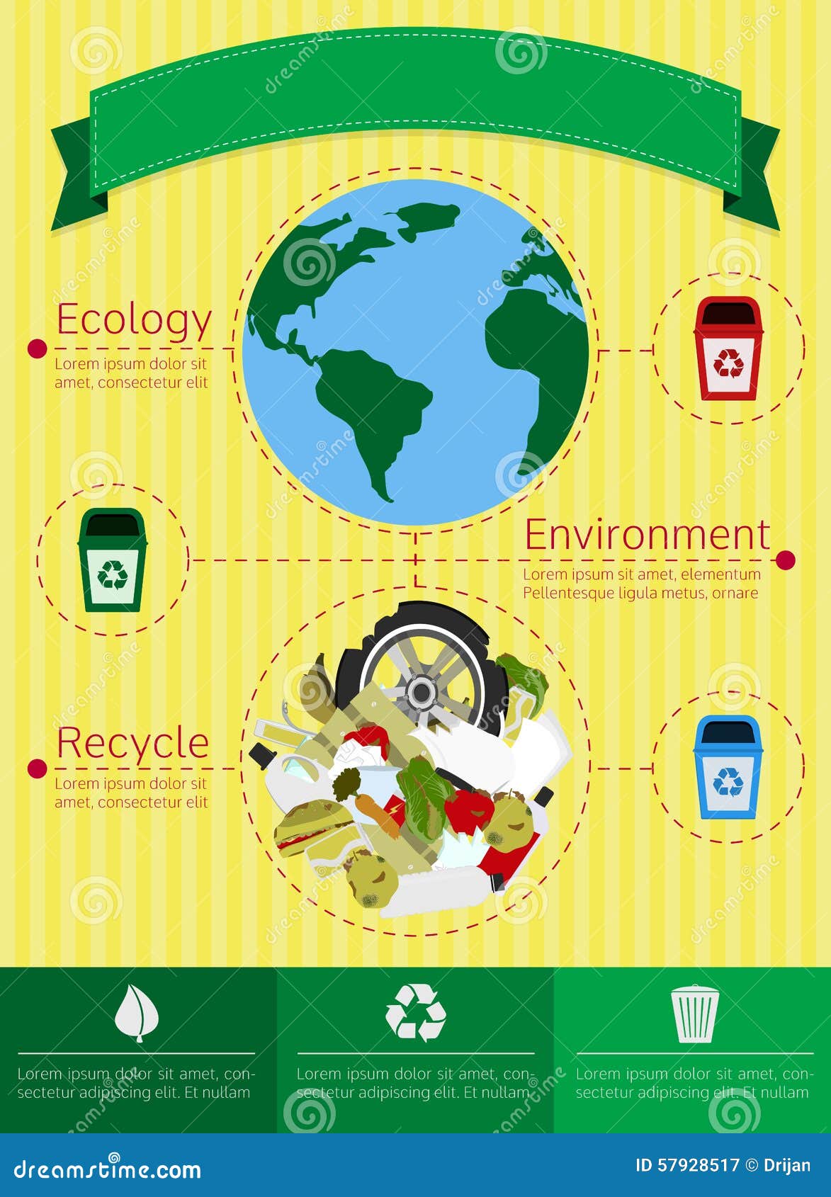 Infographic recycling stock vector. Illustration of business - 57928517