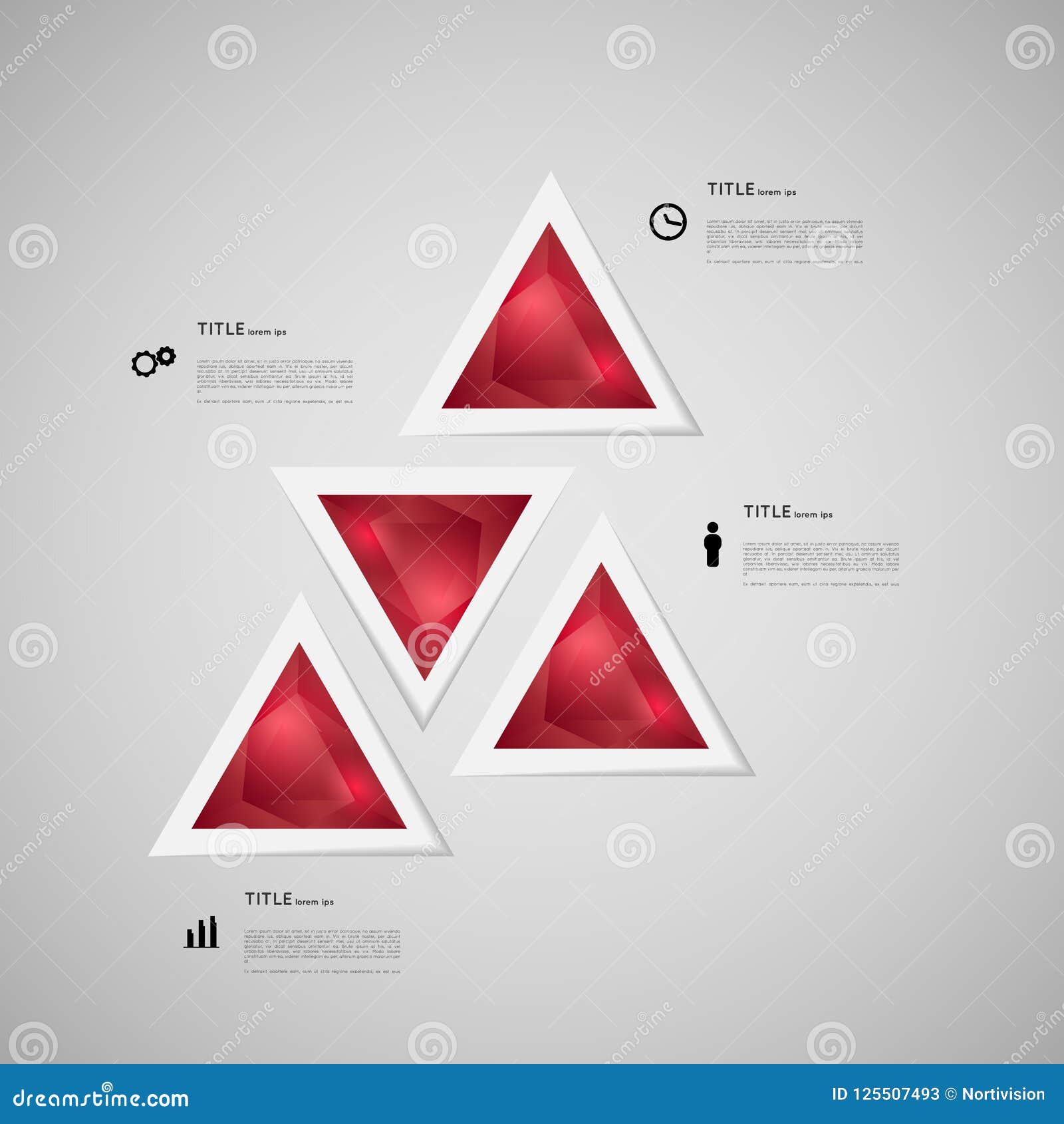 Infographic Crystal Triangles Stock Vector - Illustration of graphic ...