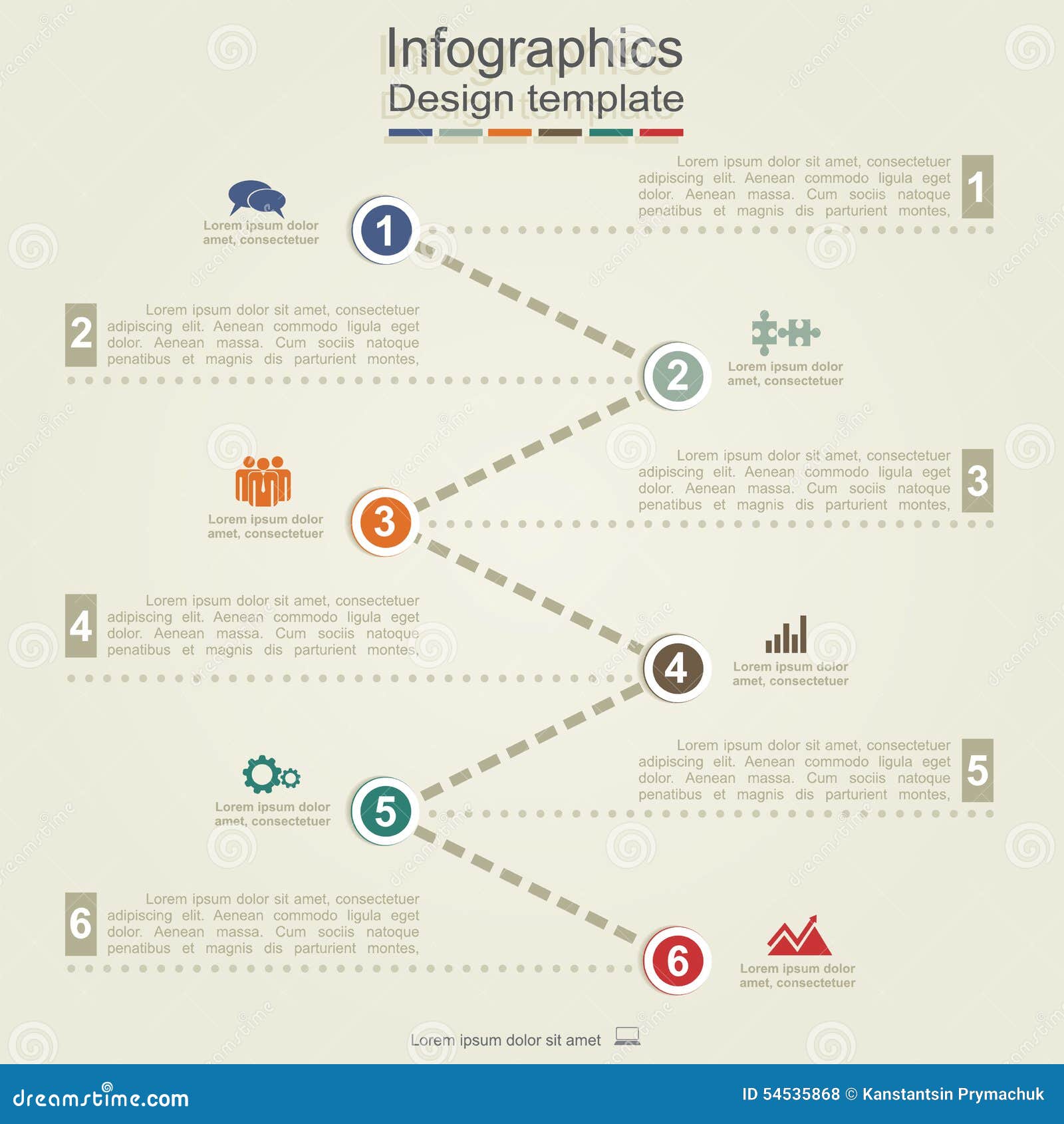 Infographic Report Template with Arrows and Icons Stock Vector ...