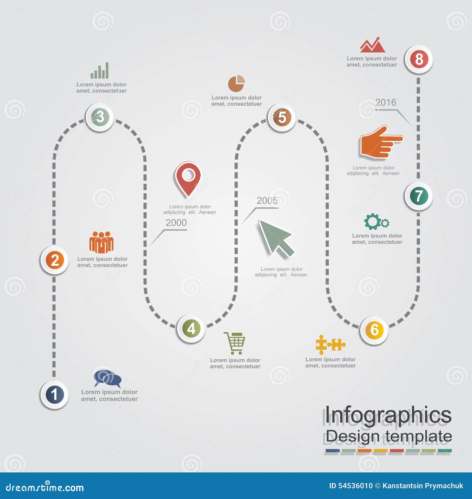 Infographic Report Template With Arrows And Icons Vector Illustration ...