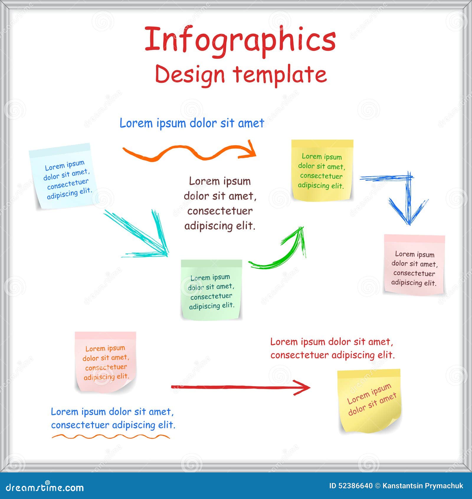 Infographic Report Template with Board and Stock Vector - Illustration ...