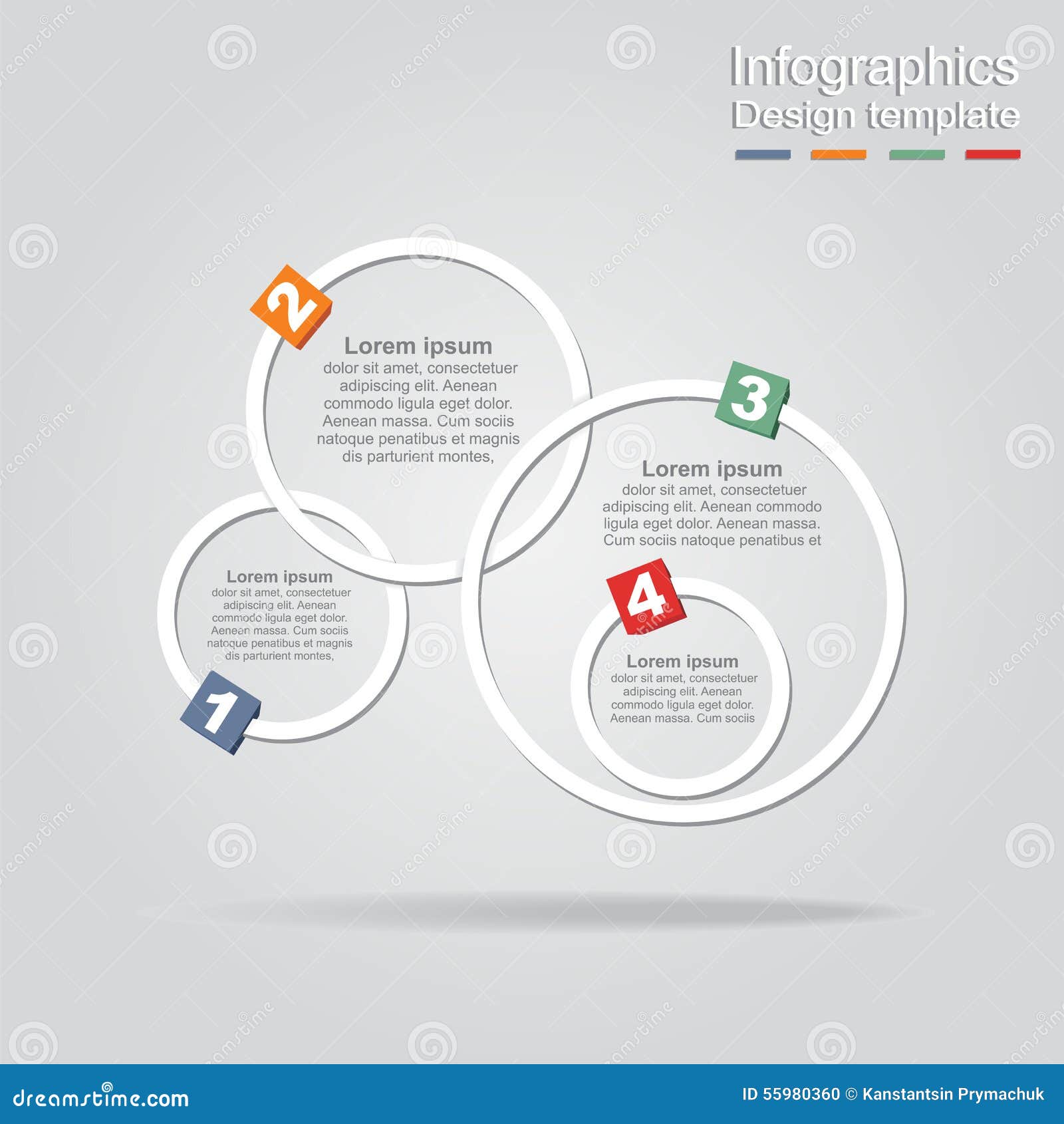 Infographic Report Template with Frames and Icons Stock Vector ...