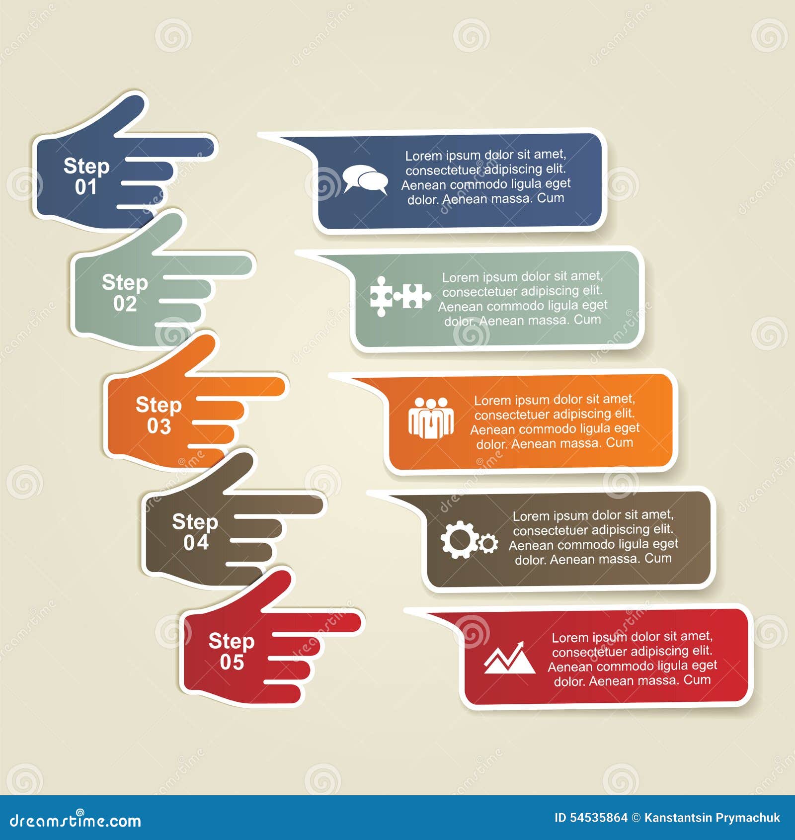 Infographic Report Template with Hands. Vector Stock Vector ...
