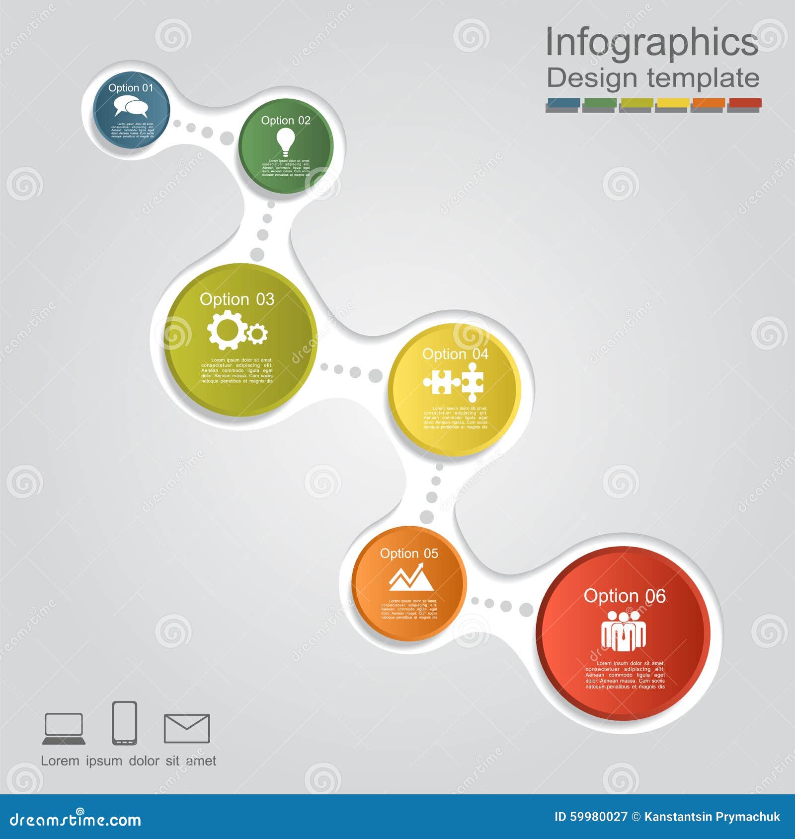 Infographic Report Template Layout. Vector Stock Vector - Illustration ...