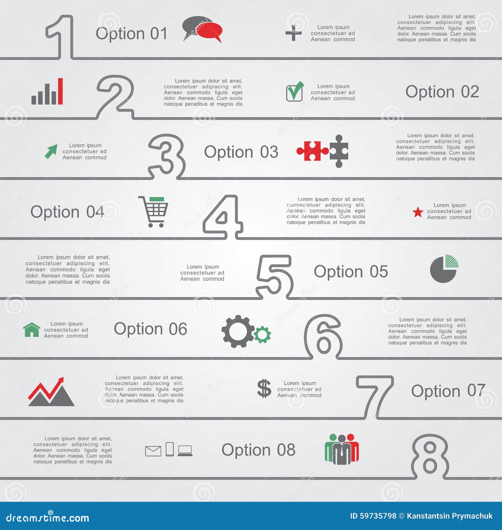 Infographic Report Template with Numbers and Icons Stock Vector ...