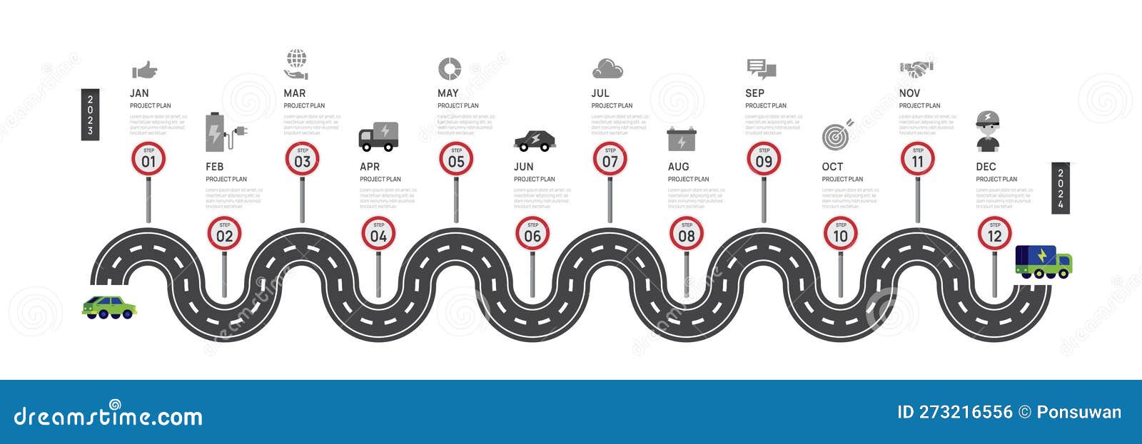 Infographic Roadmap Vector Template Process Concept Step For Strategy ... Infographic Roadmap Vector Template Process Concept Step For Strategy ...