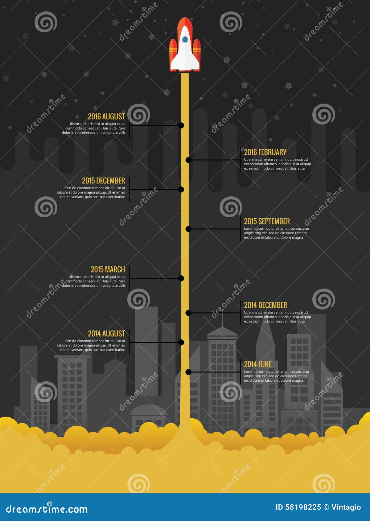 Infographic Rocket Circuit Board Technology Template. 4 Step Design ...
