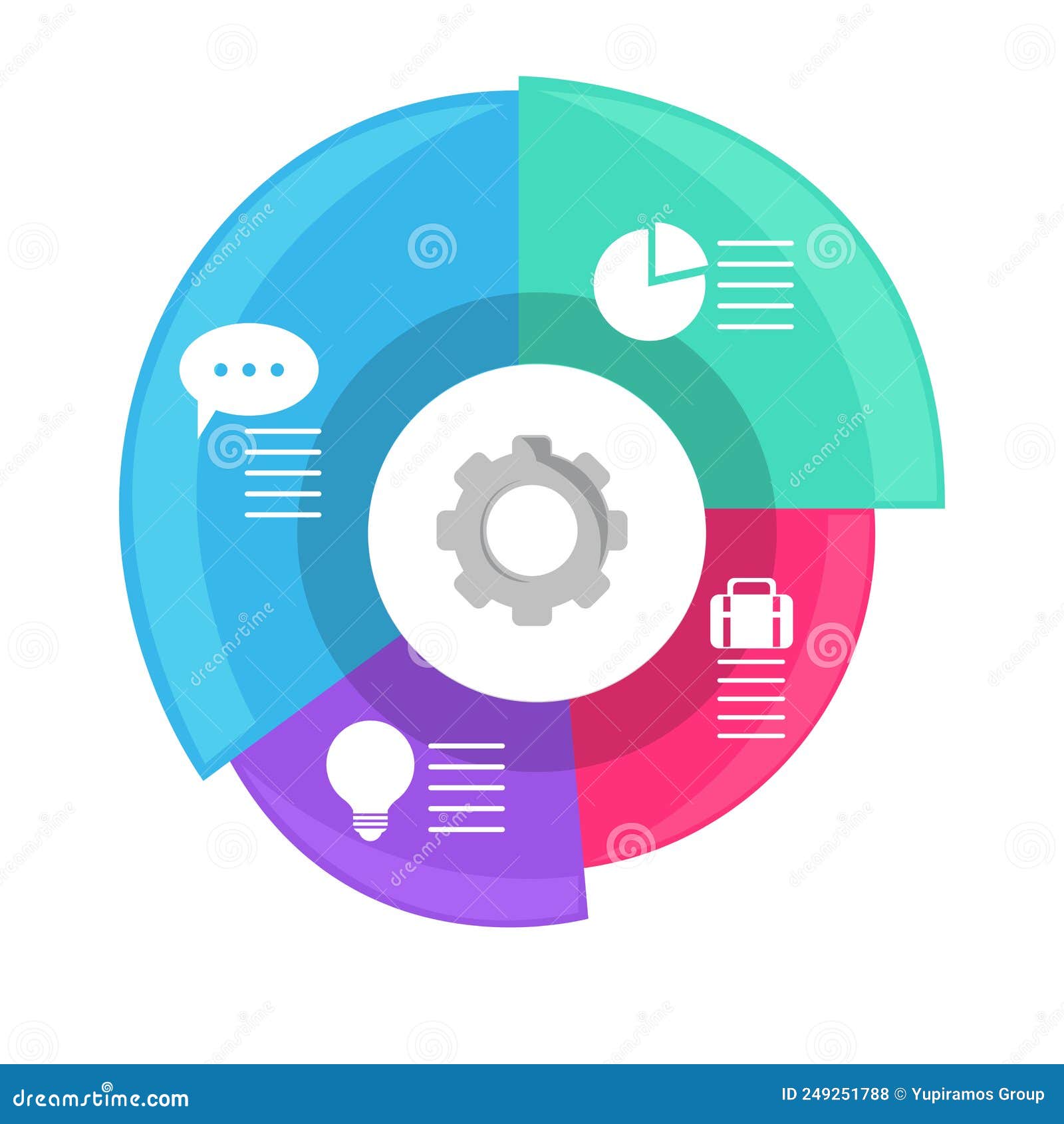Infographic round shape stock vector. Illustration of layout - 249251788