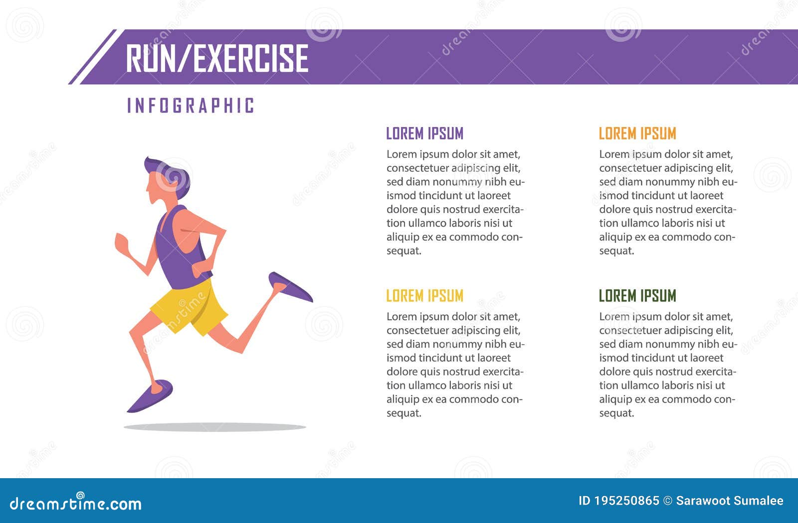 Infographic of Run Exercise Vector Stock Vector - Illustration of ...