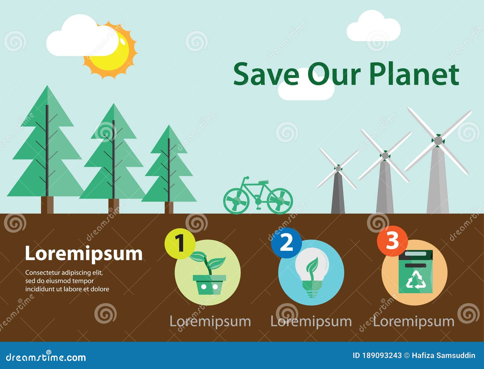 Infographic of Save Planet. Vector Illustration Decorative Design Stock ...