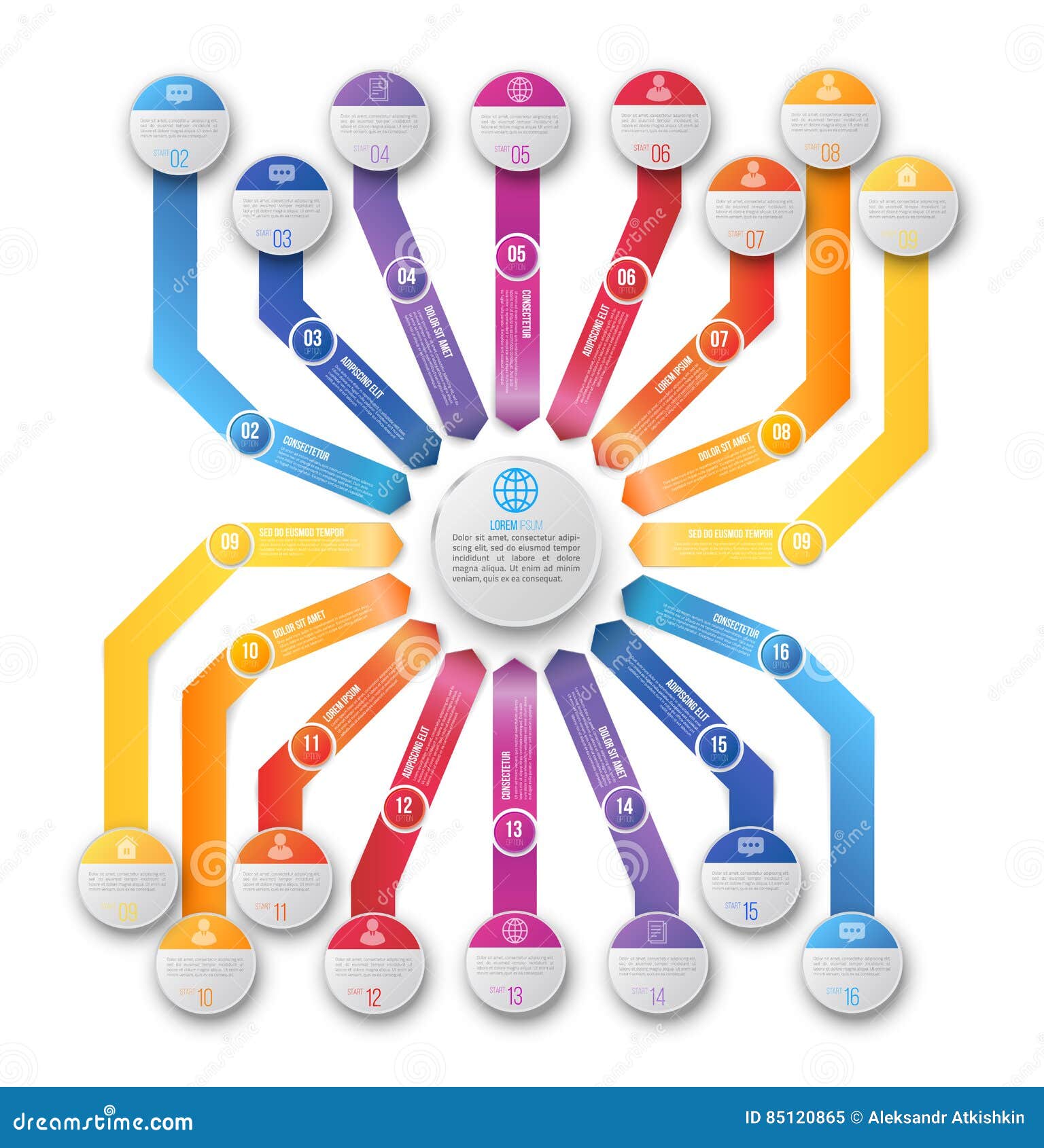Infographic Schablone Der Pfeile Vektor Abbildung - Illustration von ...