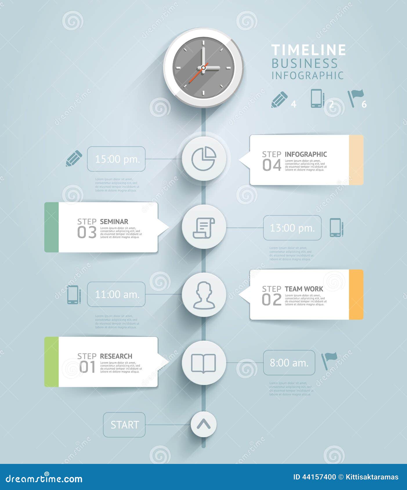 Infographic Schablone Der Zeitachse Vektor Abbildung - Illustration von ...