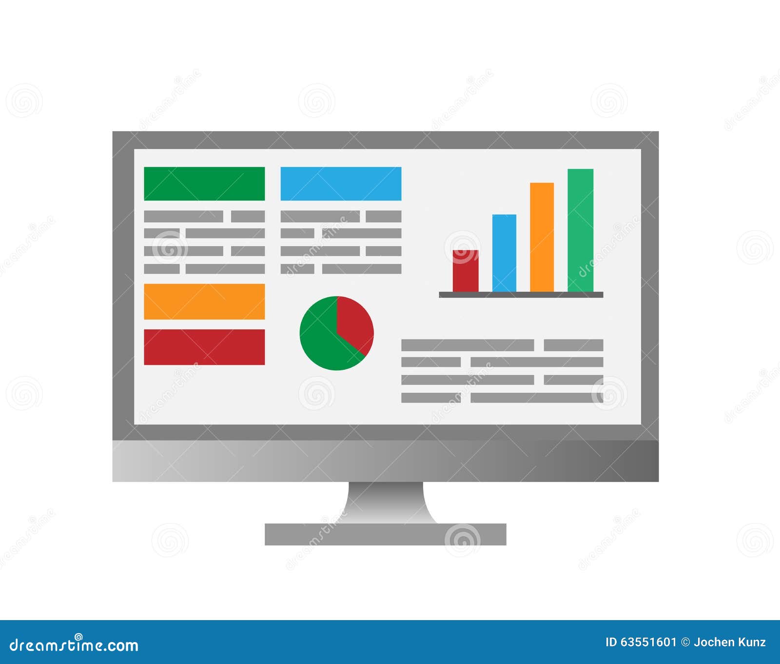 Infographic Screen Statistics Stock Vector - Illustration of personnel ...
