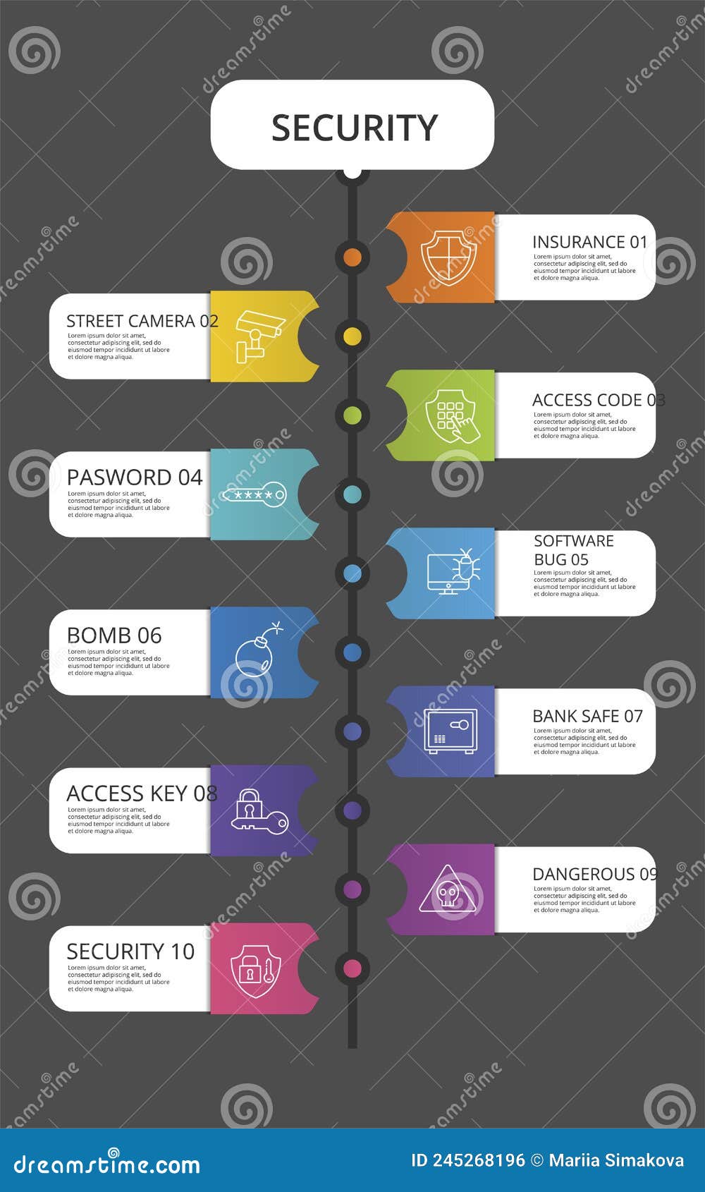 Infographic With Security Shield. Infographics For Business ...